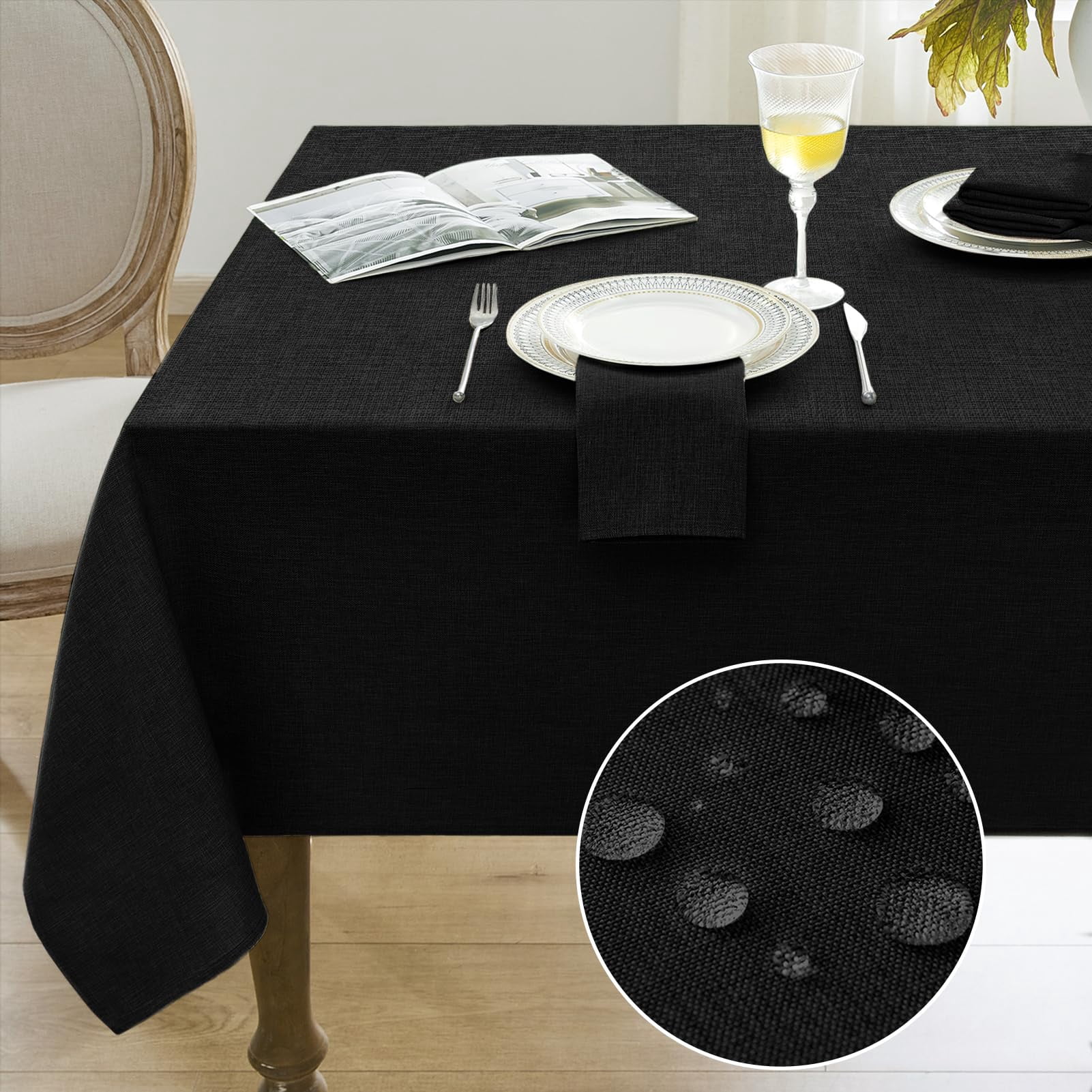 Softalker Tablecloth Rectangle, Decorative Faux Linen Table Cloths ...