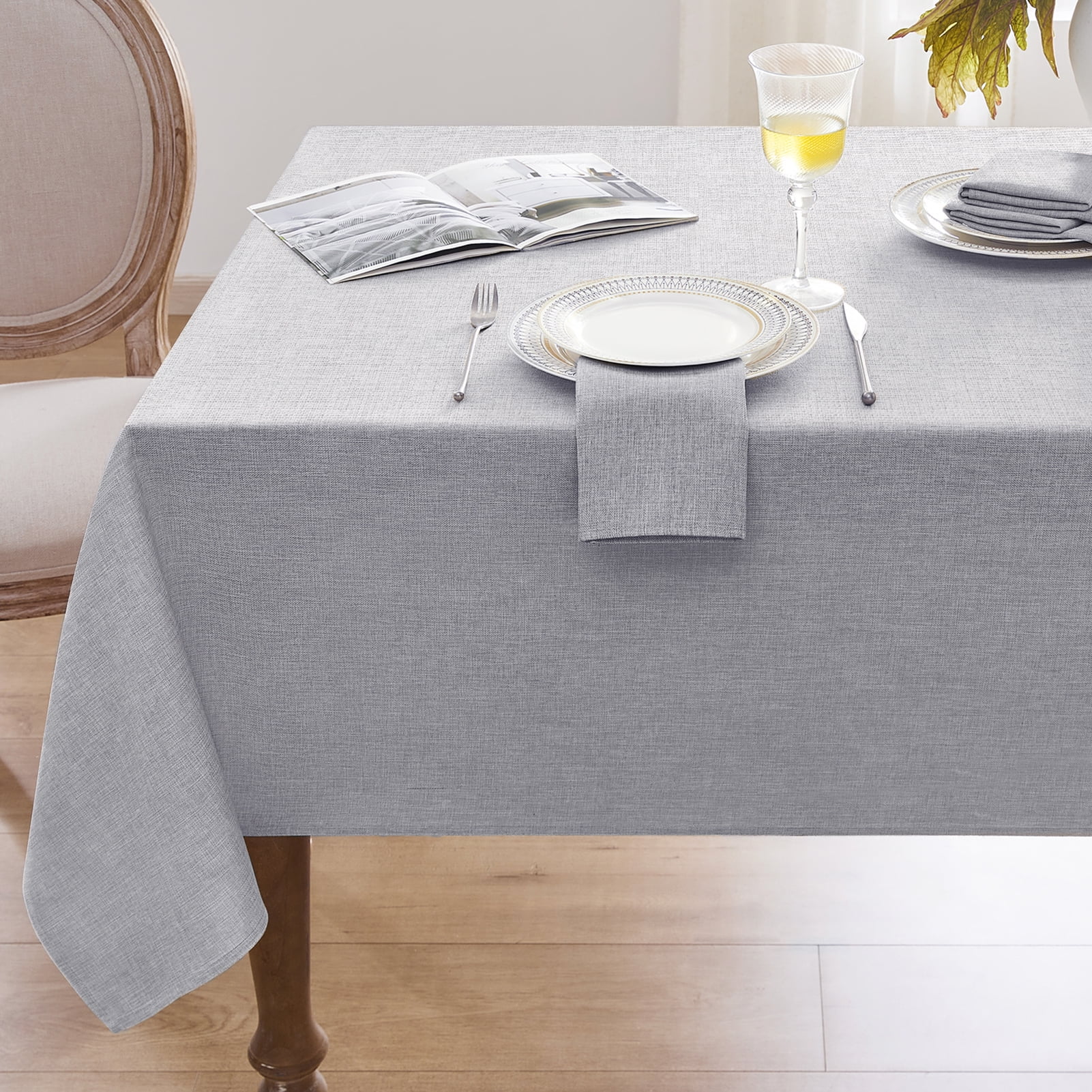 Softalker Tablecloth Rectangle, Decorative Faux Linen Table Cloths ...