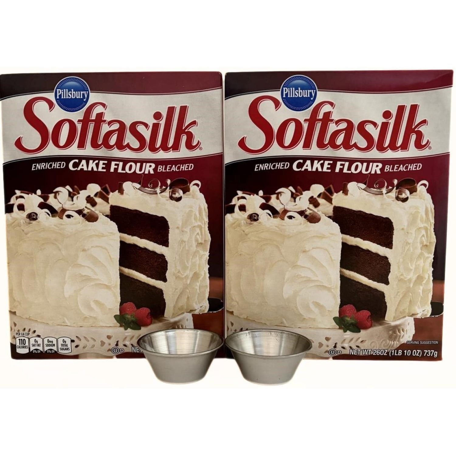 Softasilk Enriched & Bleached Cake Flour - Two 26oz boxes Bundle with ...