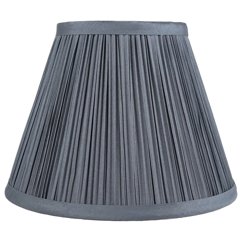 Urbanest Gray Faux Silk Softback Mushroom Pleated Lampshade with Spider ...