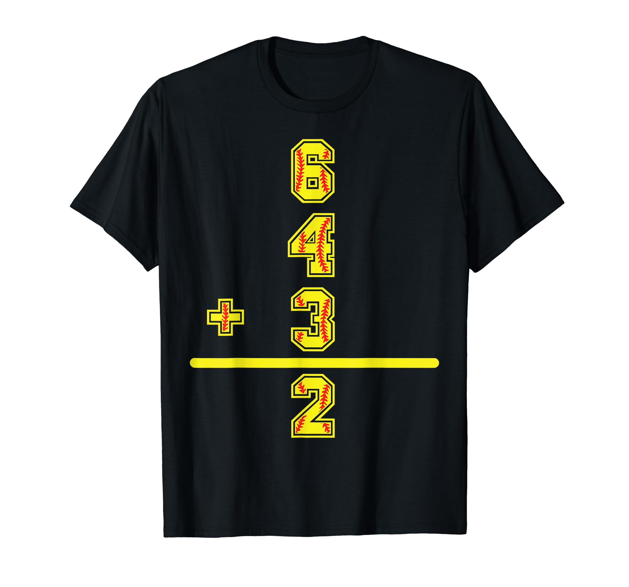 Softball 6 4 3 Double Play Turn Two T-Shirt - Walmart.com