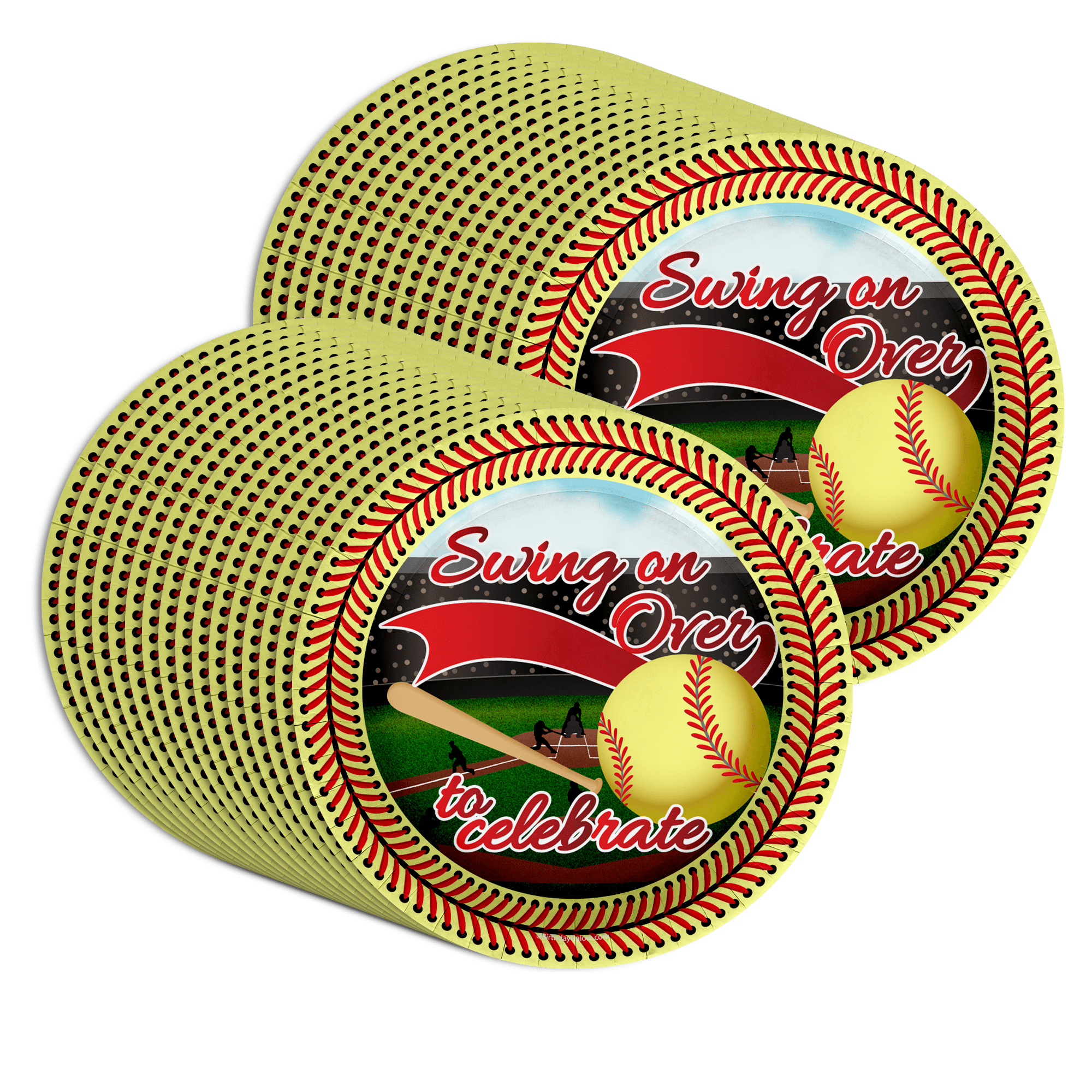 Softball Themed Sports Dessert Party Supplies - High-Quality 9" Paper ...