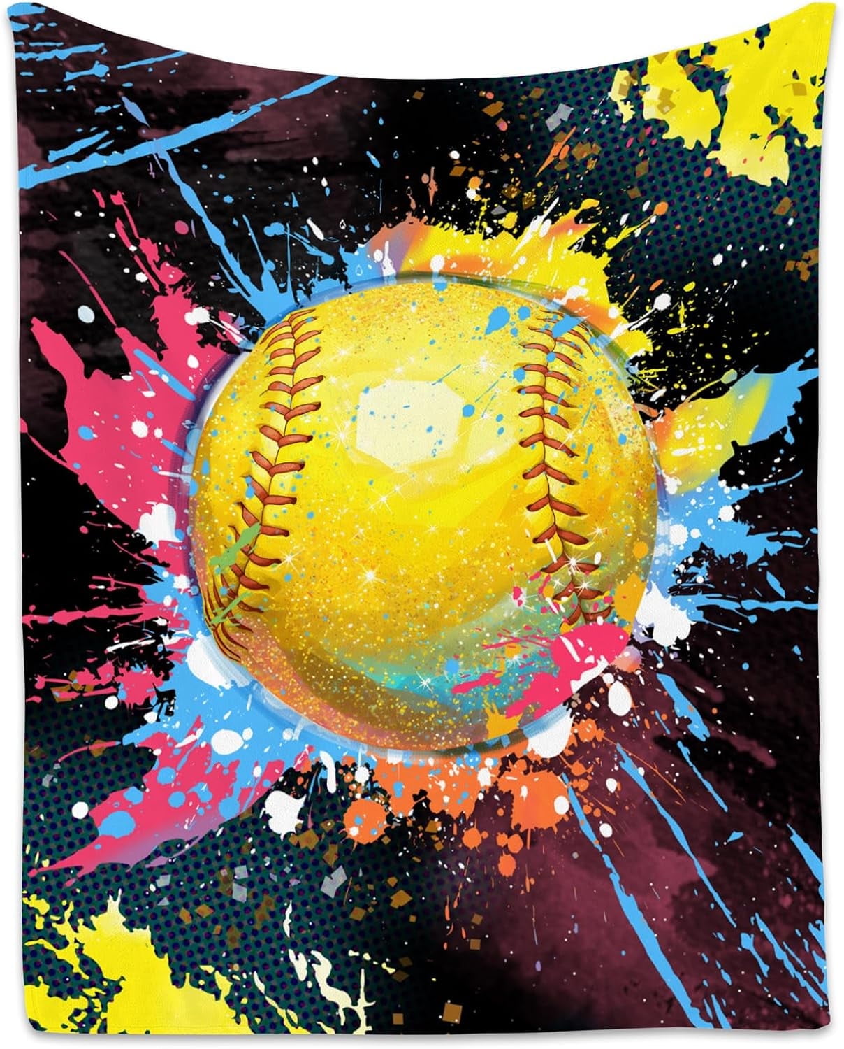 Softball Blanket for Girls - Soft Cozy Sports Throw Blankets for Kids ...