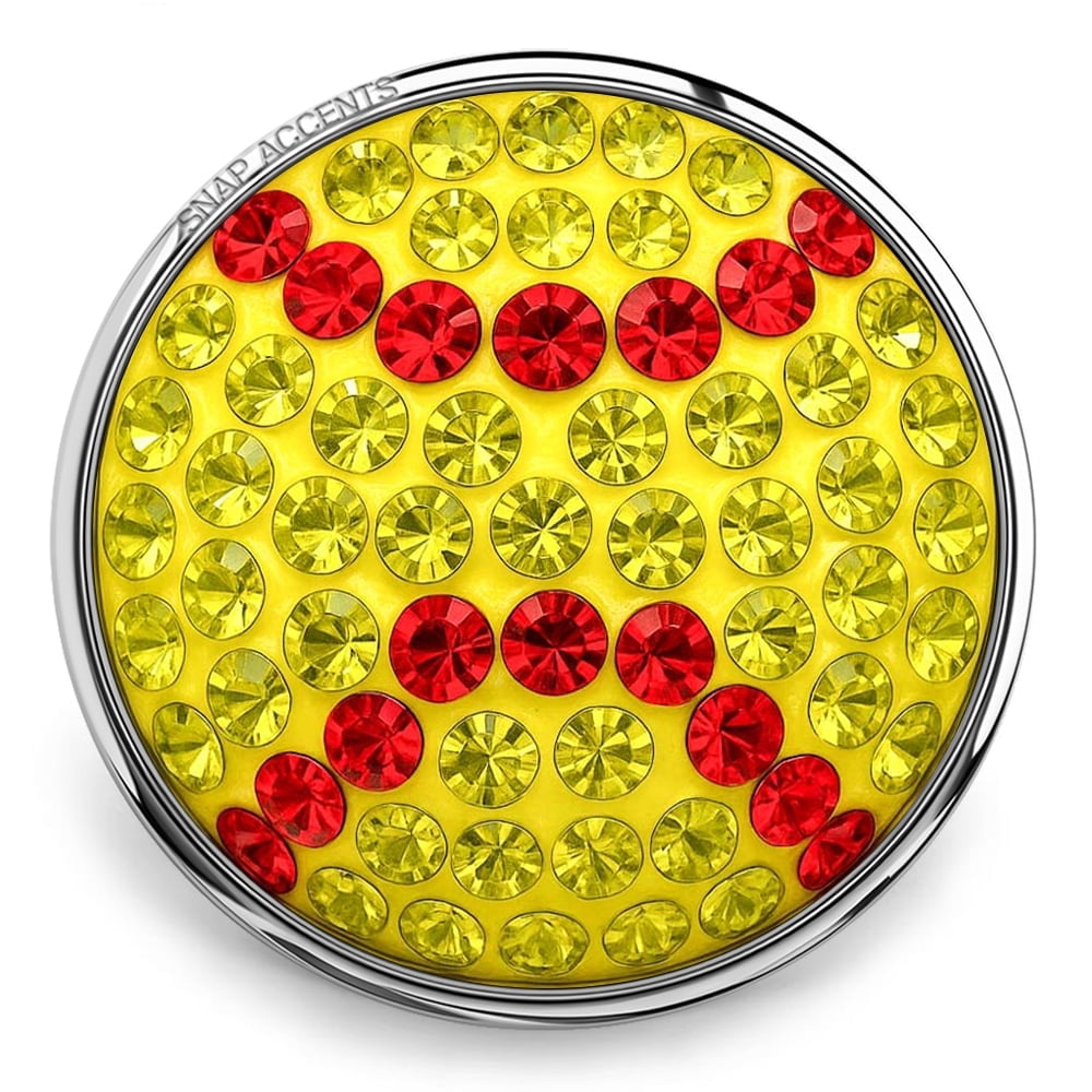 Softball Bling Sports Snap Jewelry Ginger Charm Button, For ...