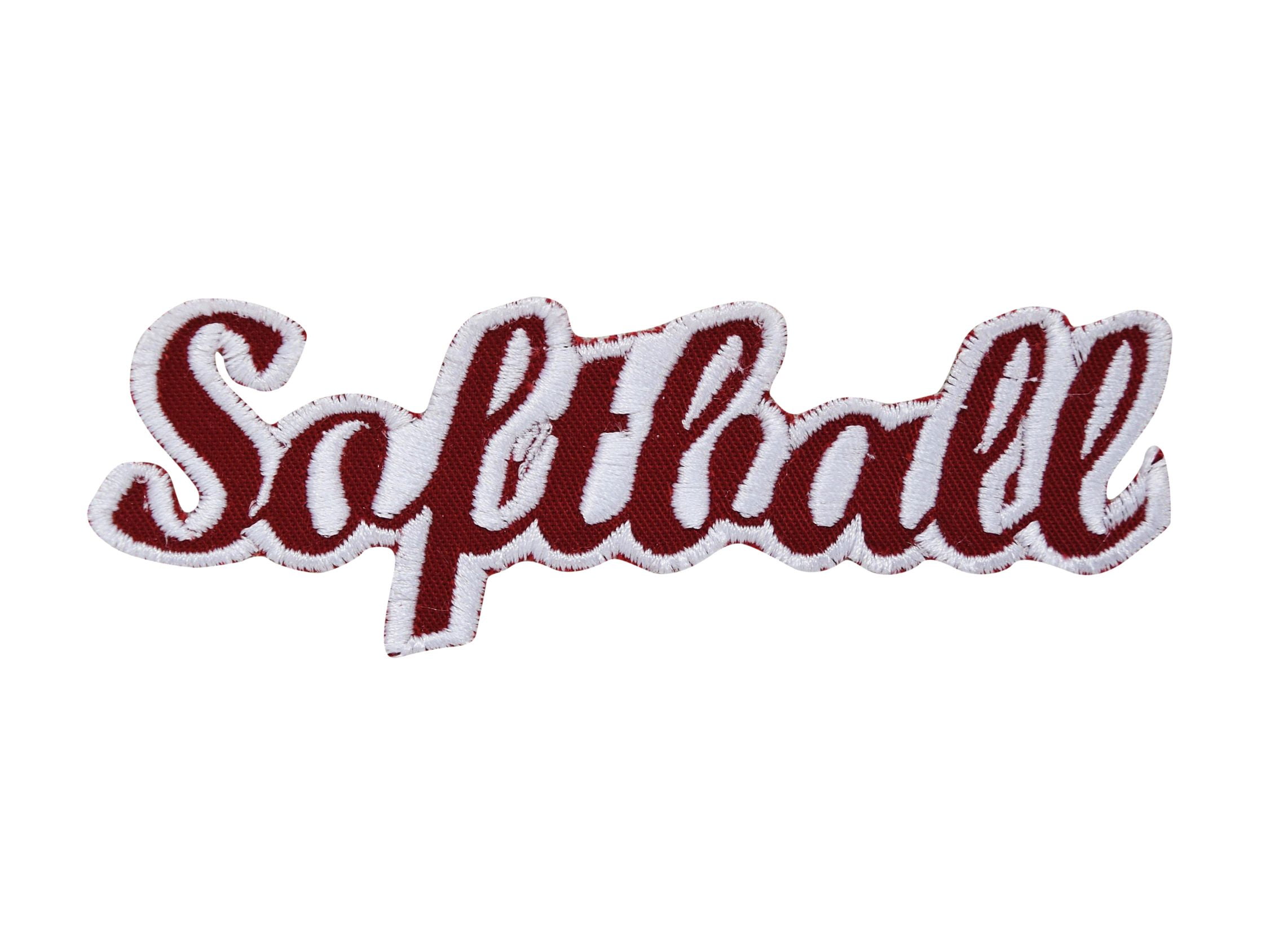 Softball - Cardinal Red/White - Sports - Words/Names - Iron on Applique ...