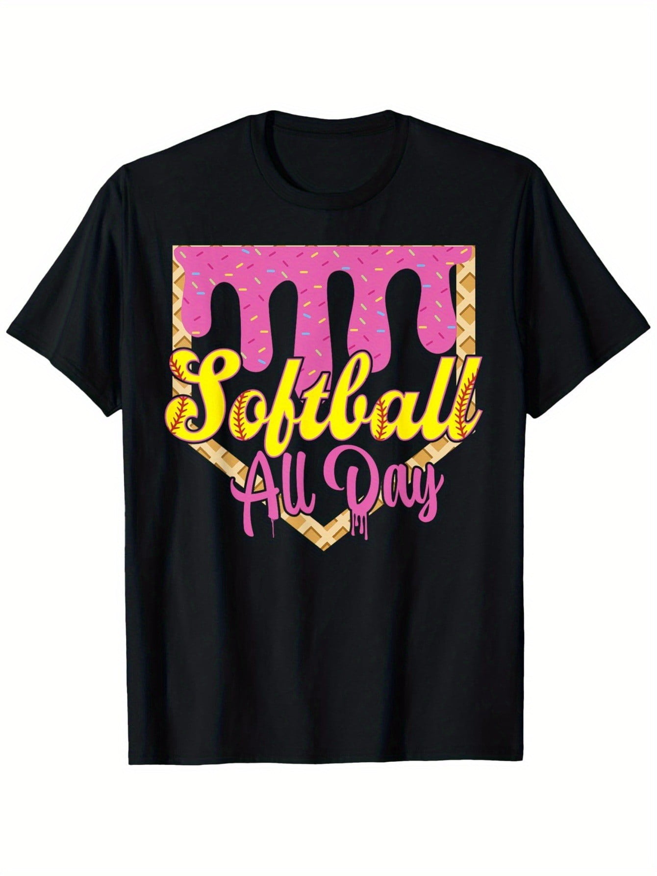 Softball Drip Boys Ice Cream Drip Youth Softball All T-Shirt - Walmart.com
