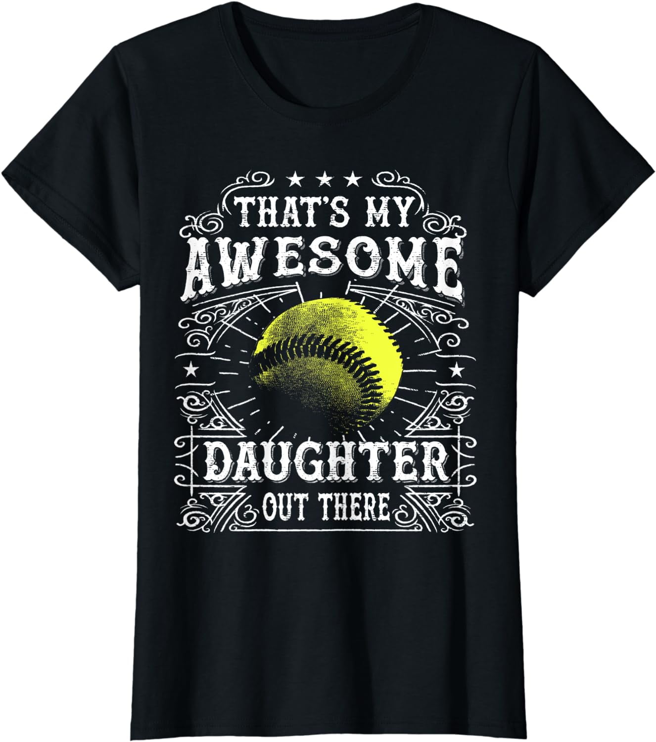 Softball Gift Shirt for Dad and Mom from Daughter T-Shirt - Walmart.com
