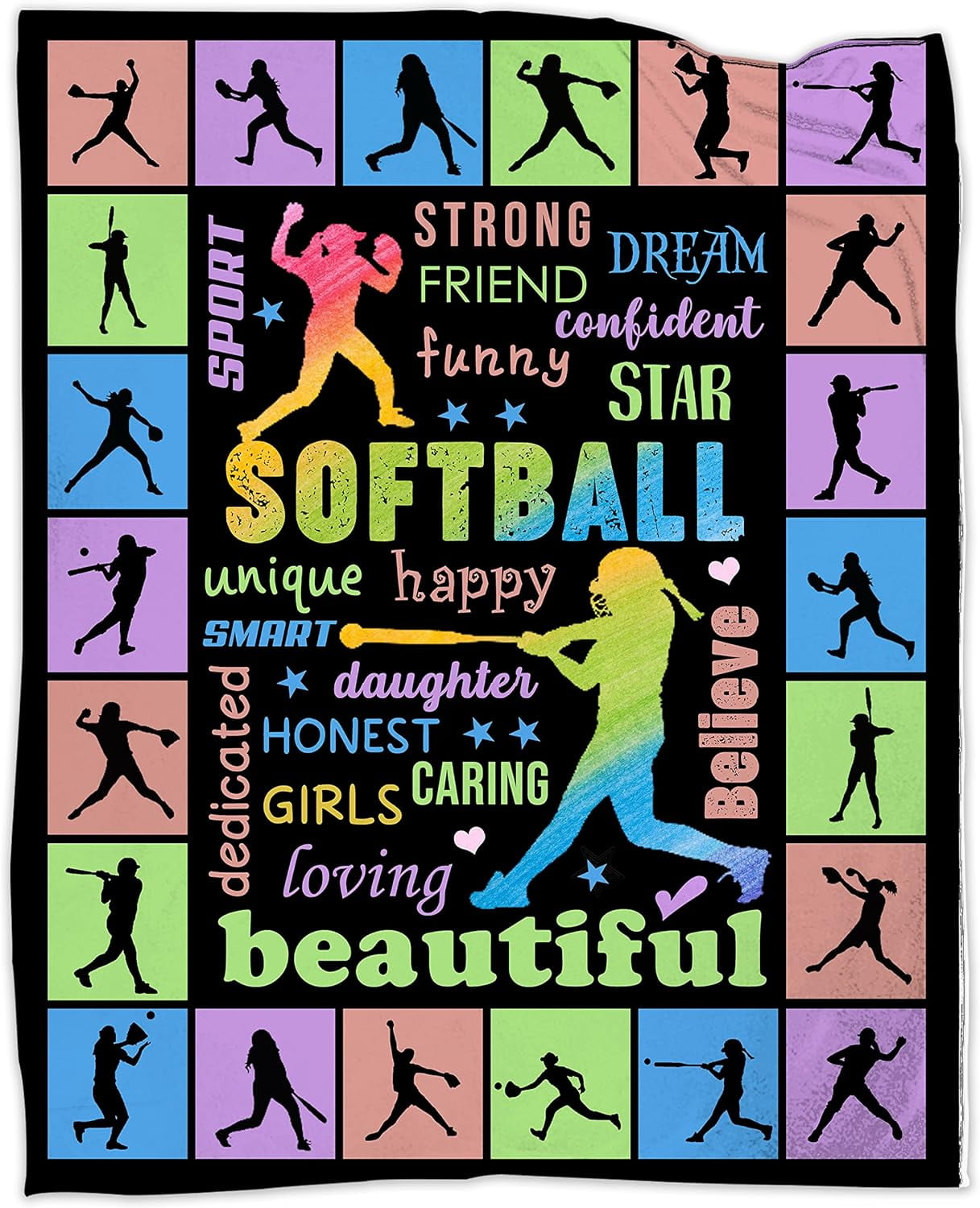 Softball Gifts for Girls, Softball Blanket 50''''x40'''', Girls ...