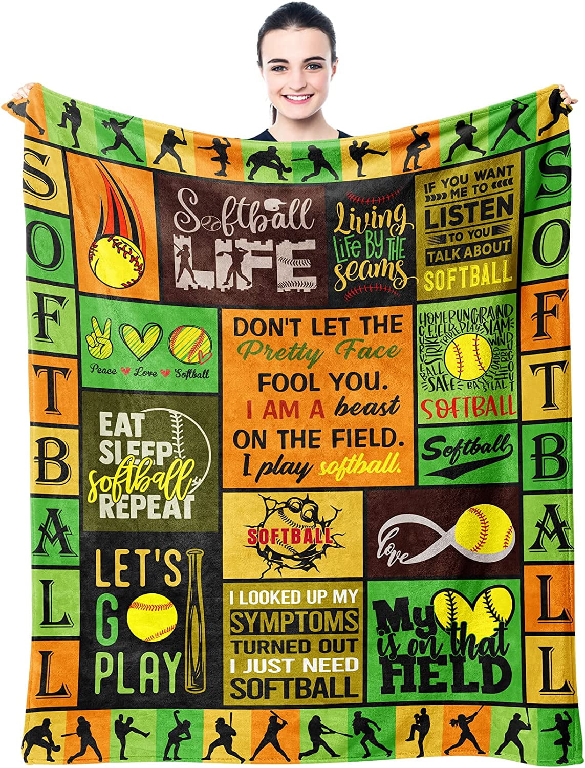Softball Gifts for Girls - Softball Gifts Blanket 60"X50" - Softball ...