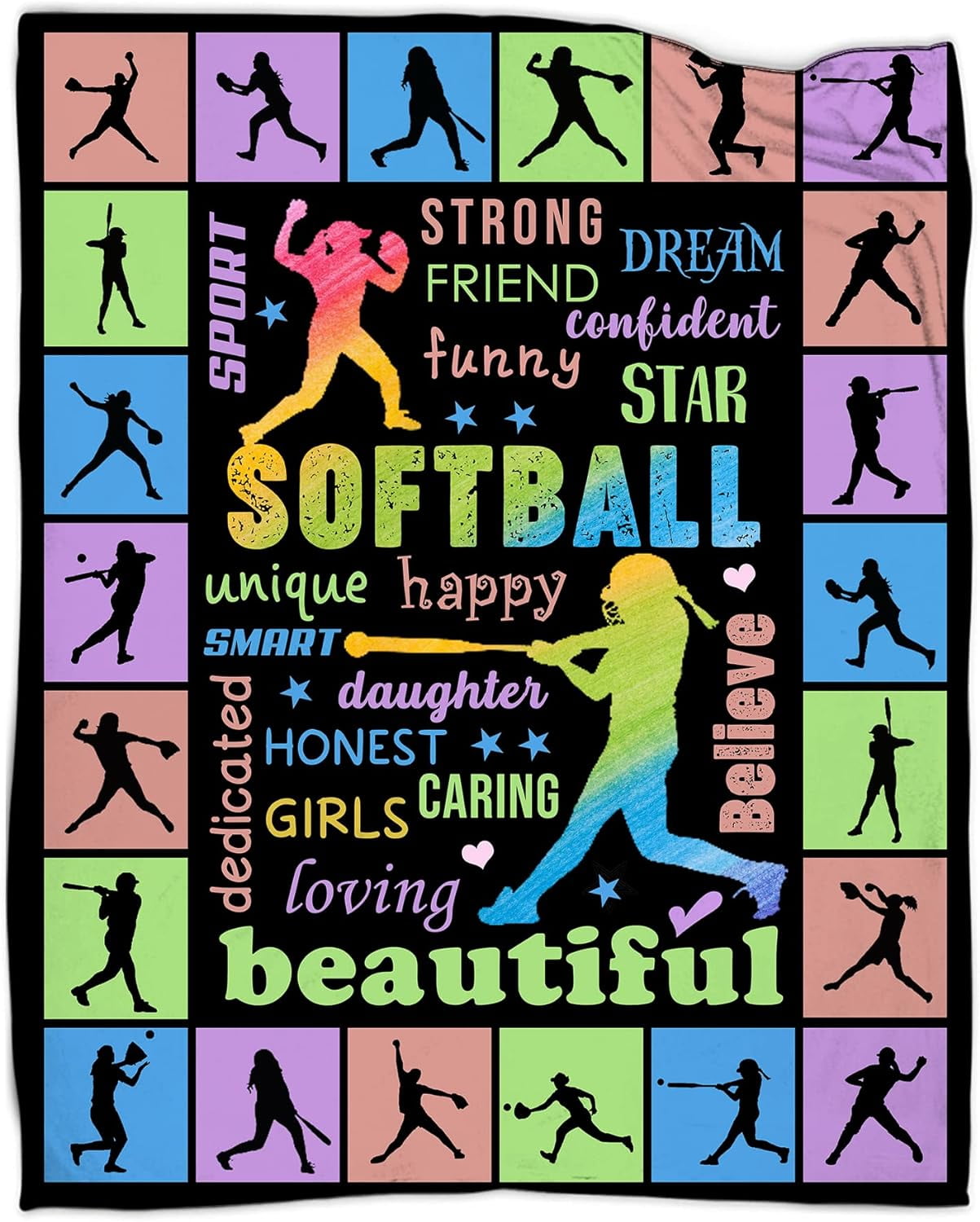 Softball Gifts for Girls, Softball Blanket 50''''x60'''', Girls ...