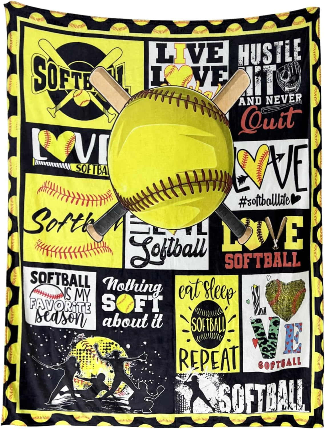 Softball Gifts for Girls Softball Blanket 60"x80", Softball Gifts for ...