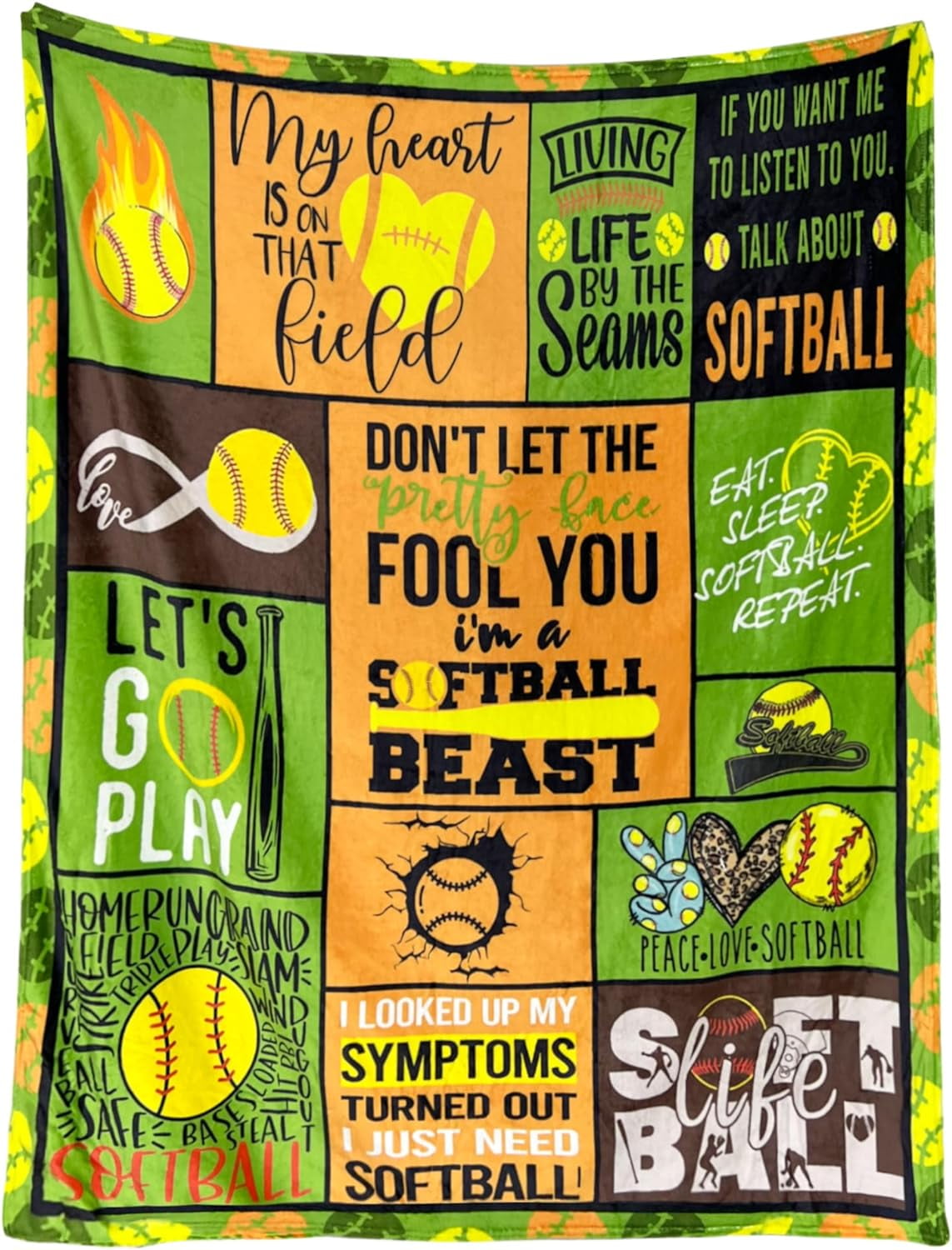 Softball Gifts for Girls Softball Blanket 60"x80", Softball Gifts for ...