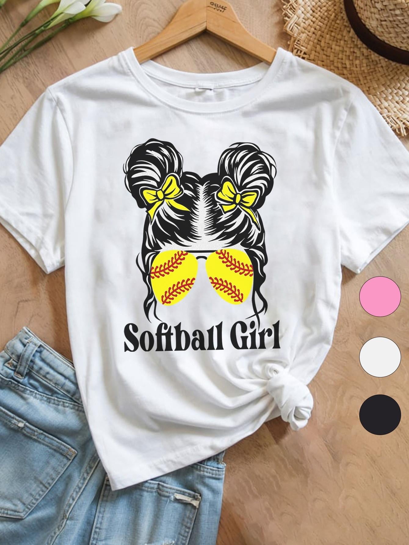 Softball Girl Family Time Tees! Kids' Cotton Tees with Cool Prints ...