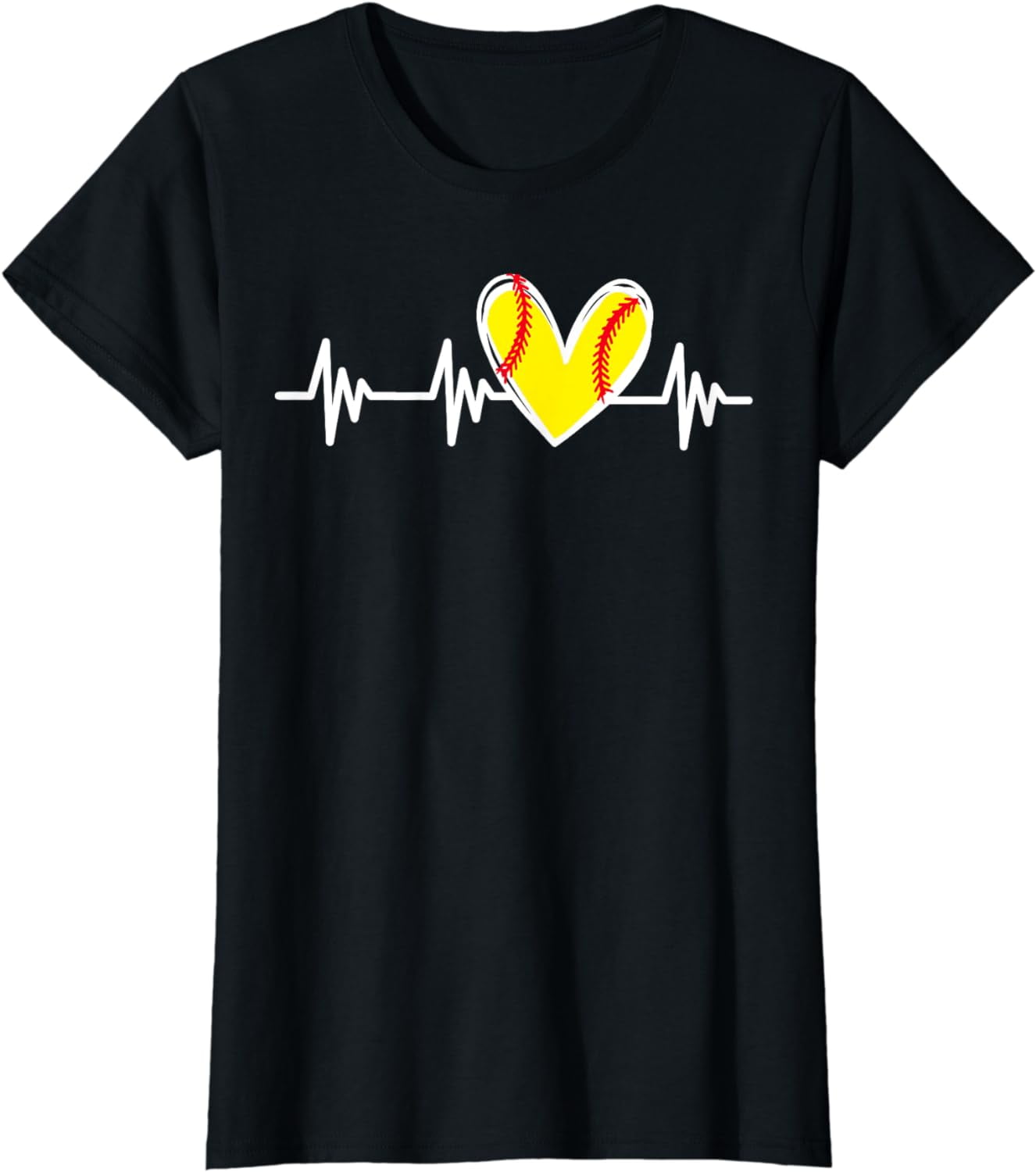 Softball Heartbeat Love for Women Teen Girls Tween T-Shirt - Walmart.com
