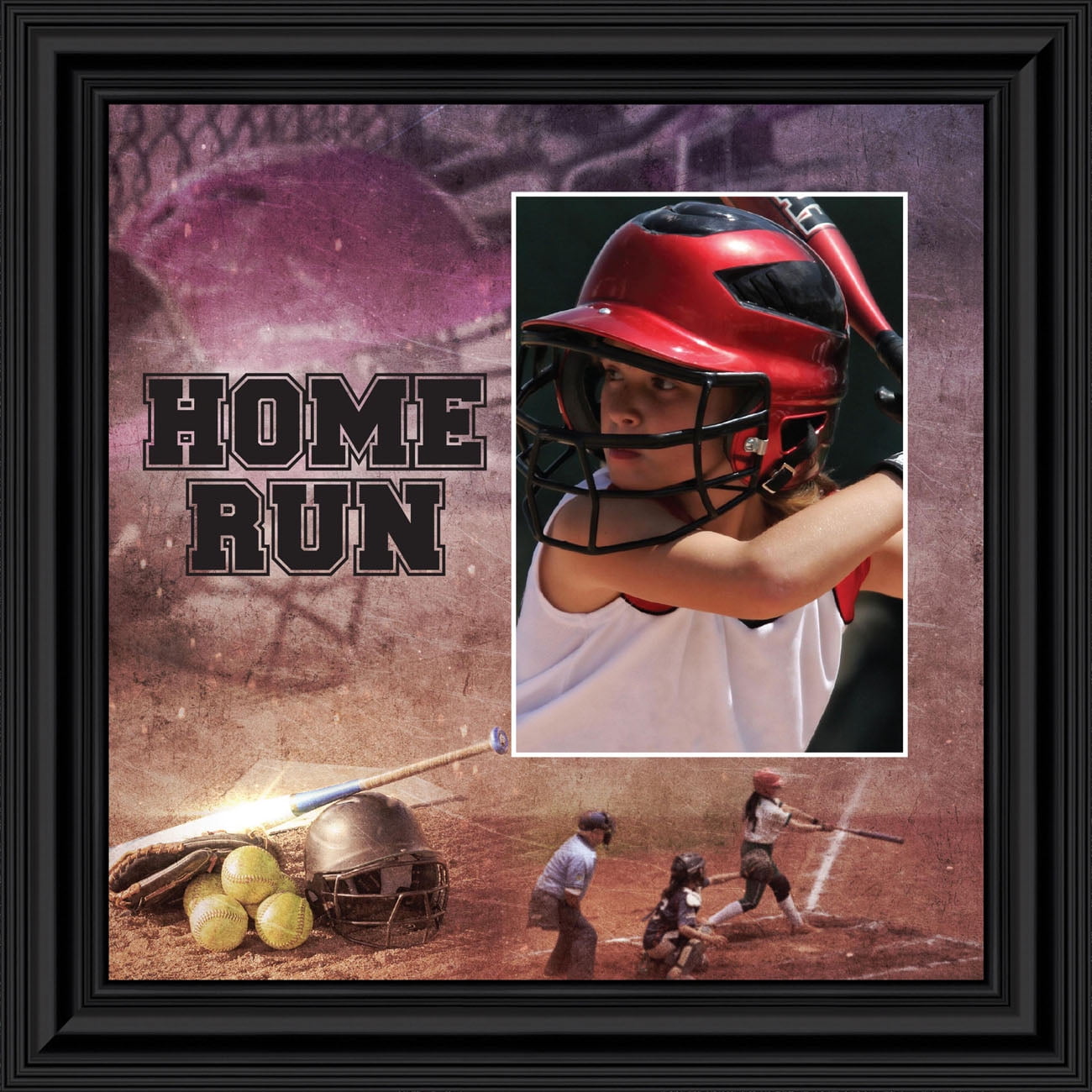 Softball, Home Run Picture Frame, Softball Picture for Player or Coach ...