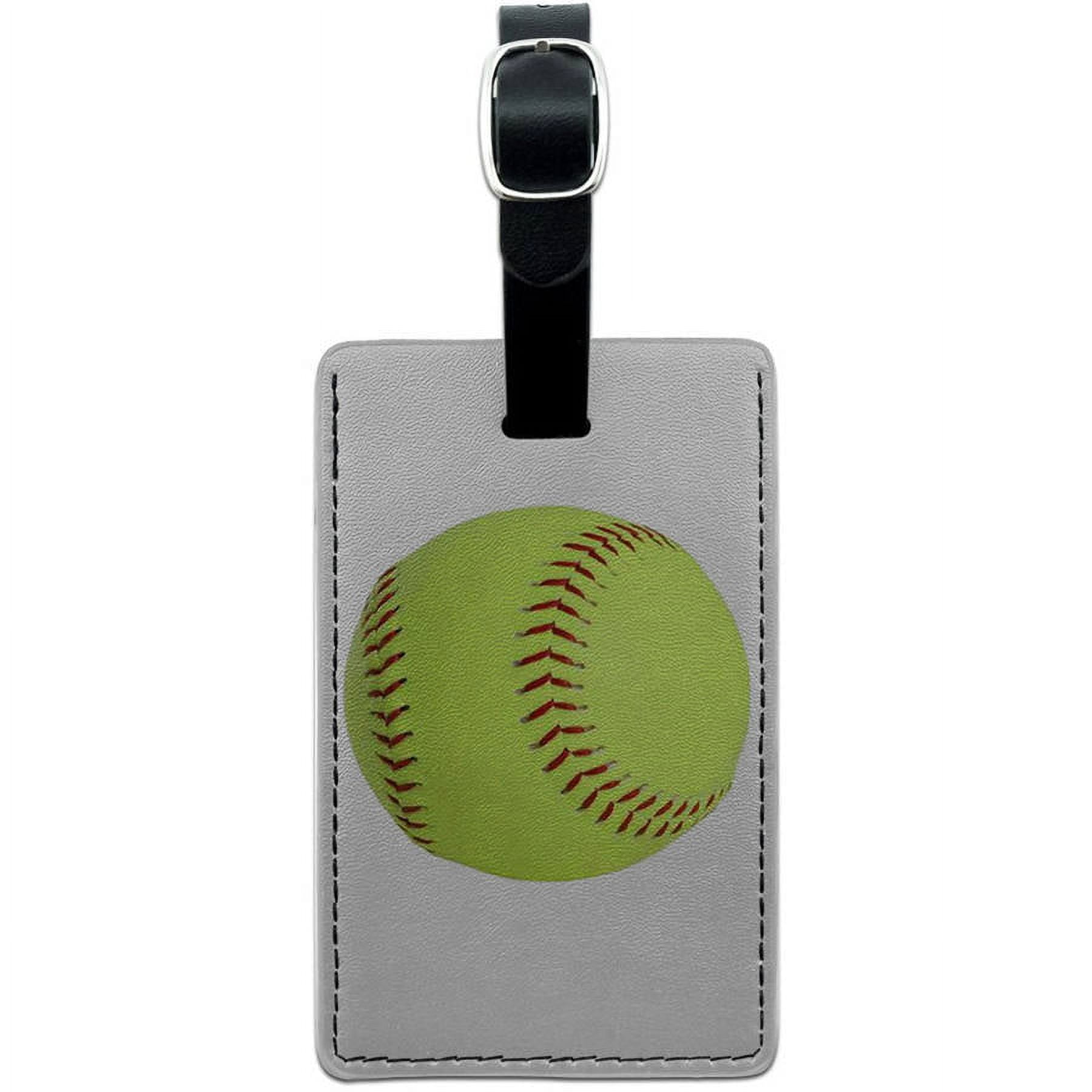 Softball Leather Luggage ID Tag Suitcase Carry-On - Walmart.com