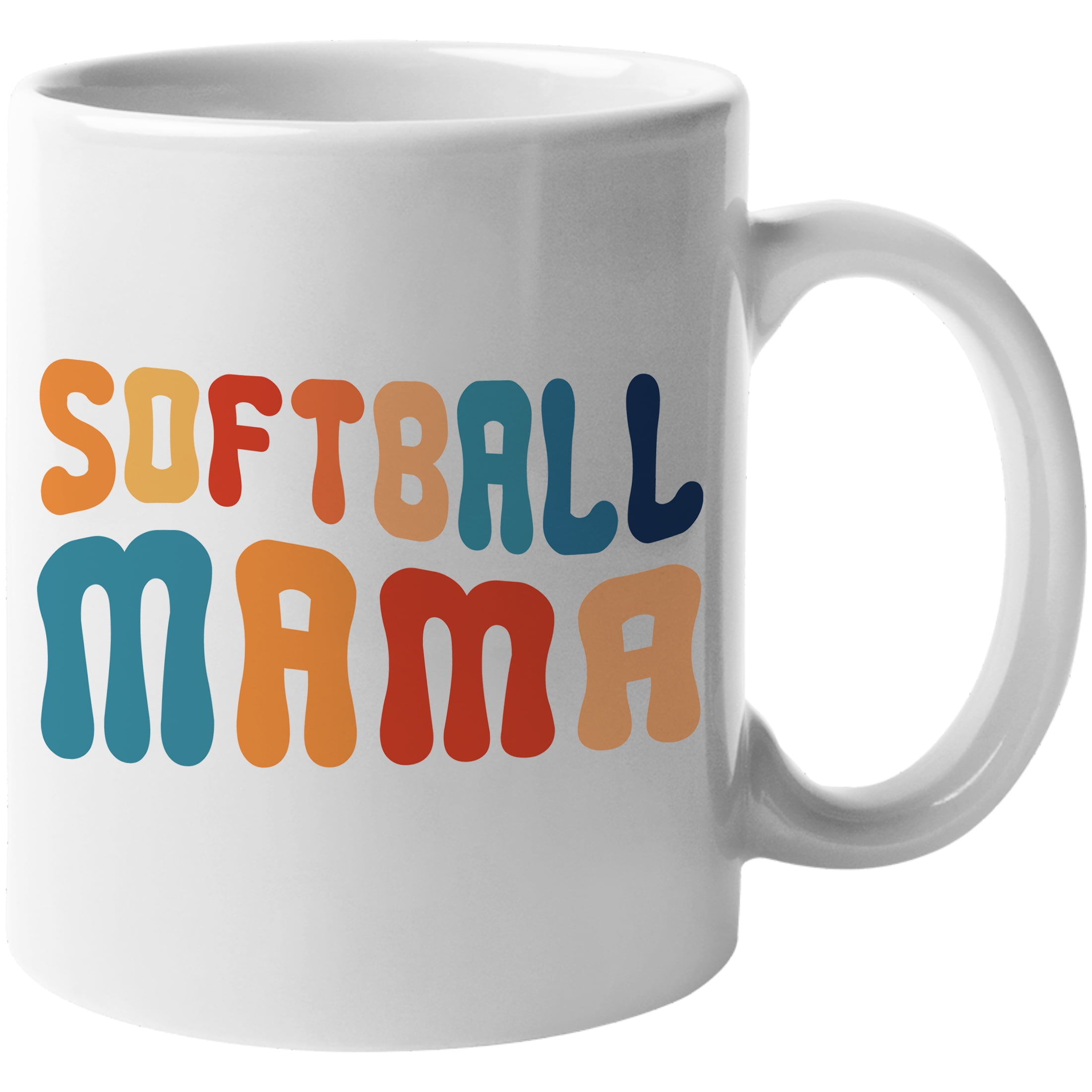 Softball Mama, Mother or Mom of a Softball Player Themed, Groovy Retro ...