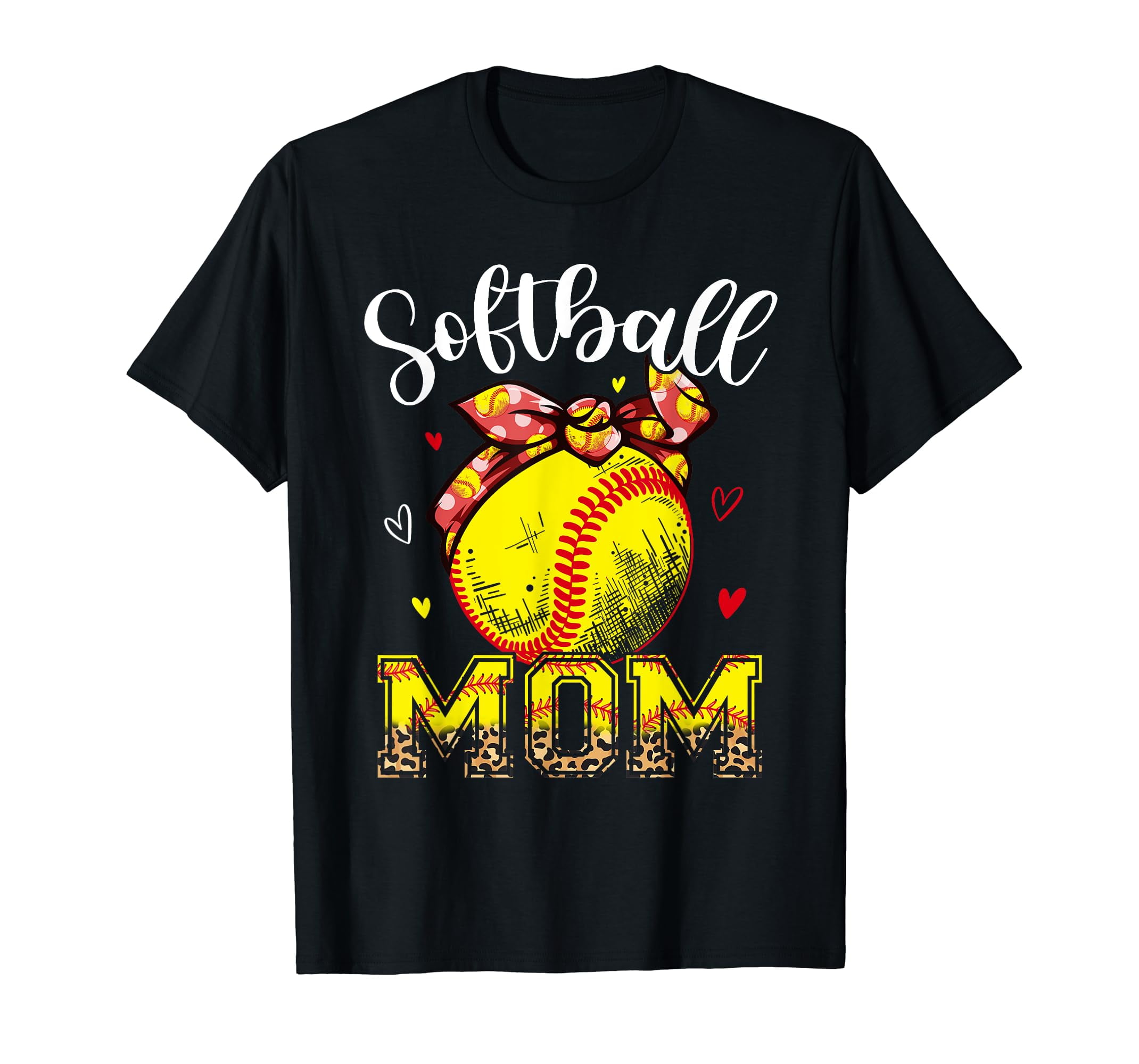 Softball Mom Headband Leopard Softball Ball Mothers Day Mama Men ...