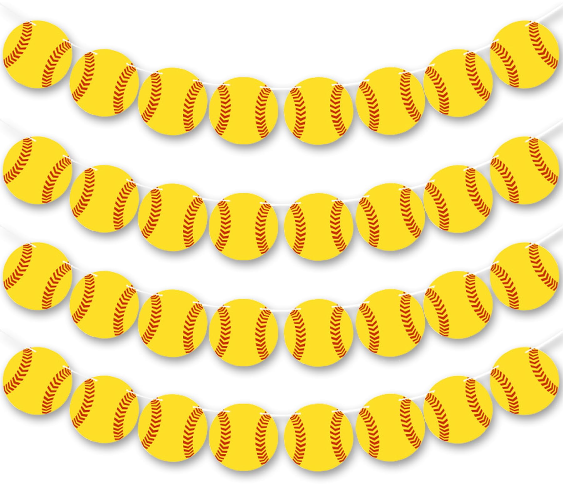 Softball Party Banner,4Pcs CORNET Softball Paper Garland for Baby ...