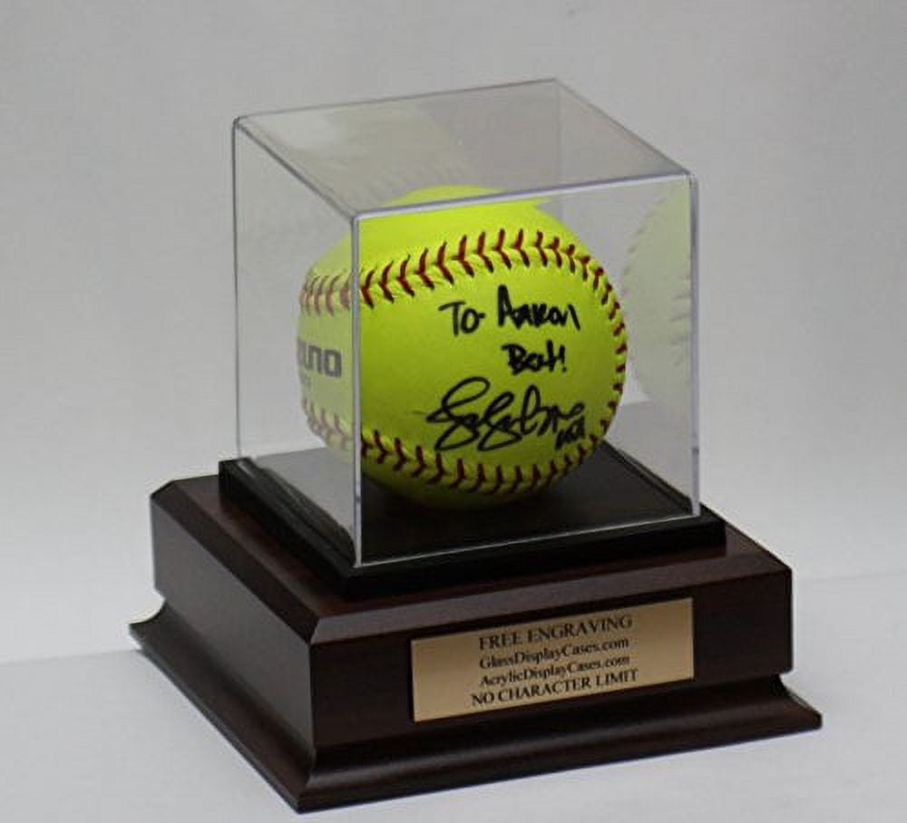 Softball Personalized Acrylic Display Case for 11" or 12" Ball with ...