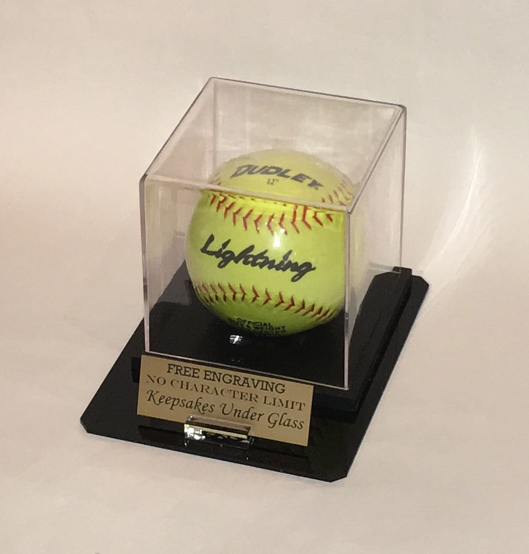 Softball Personalized Acrylic Display Case for 11" or 12" Ball with ...