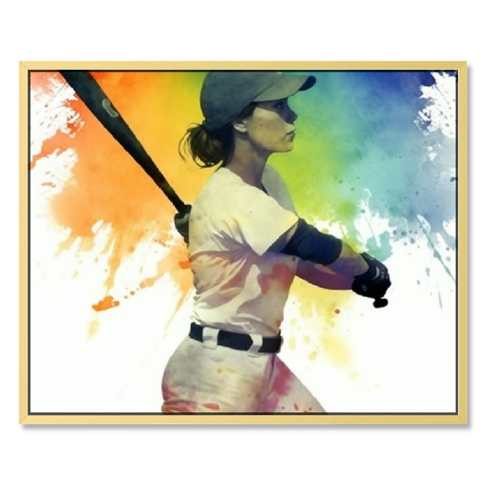 Softball Player Sport Abstract Wall Art Print Ideal for Teen Girl ...