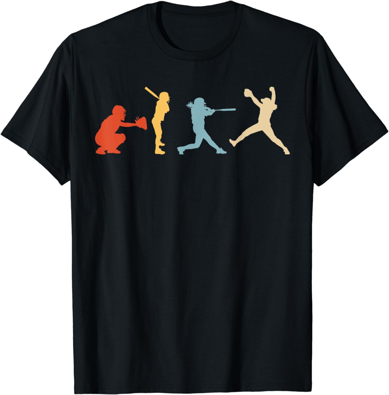 Softball Player Teen Girls Softball Pitcher Softball Catcher T-Shirt ...