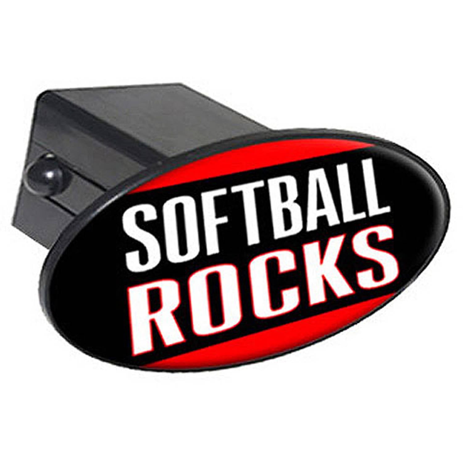 Softball Rocks 2" Oval Tow Trailer Hitch Cover Plug Insert - Walmart.com