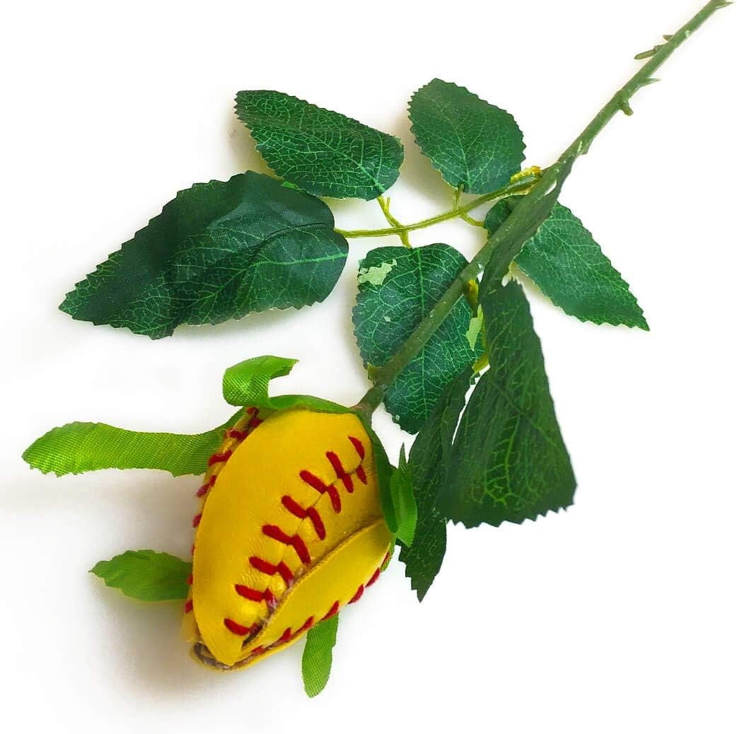 Softball Rose | Softball Gifts Genuine Softball Leather - Walmart.com