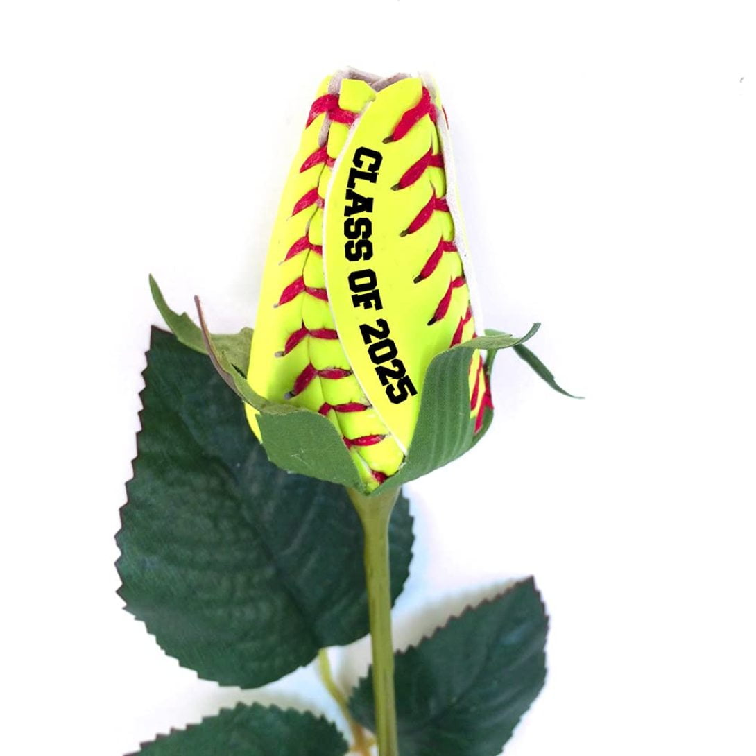 Softball Rose with Graduation Year - Handmade with Authentic Premium ...