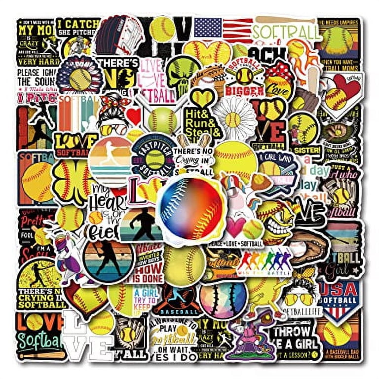 Softball Decals For Cars