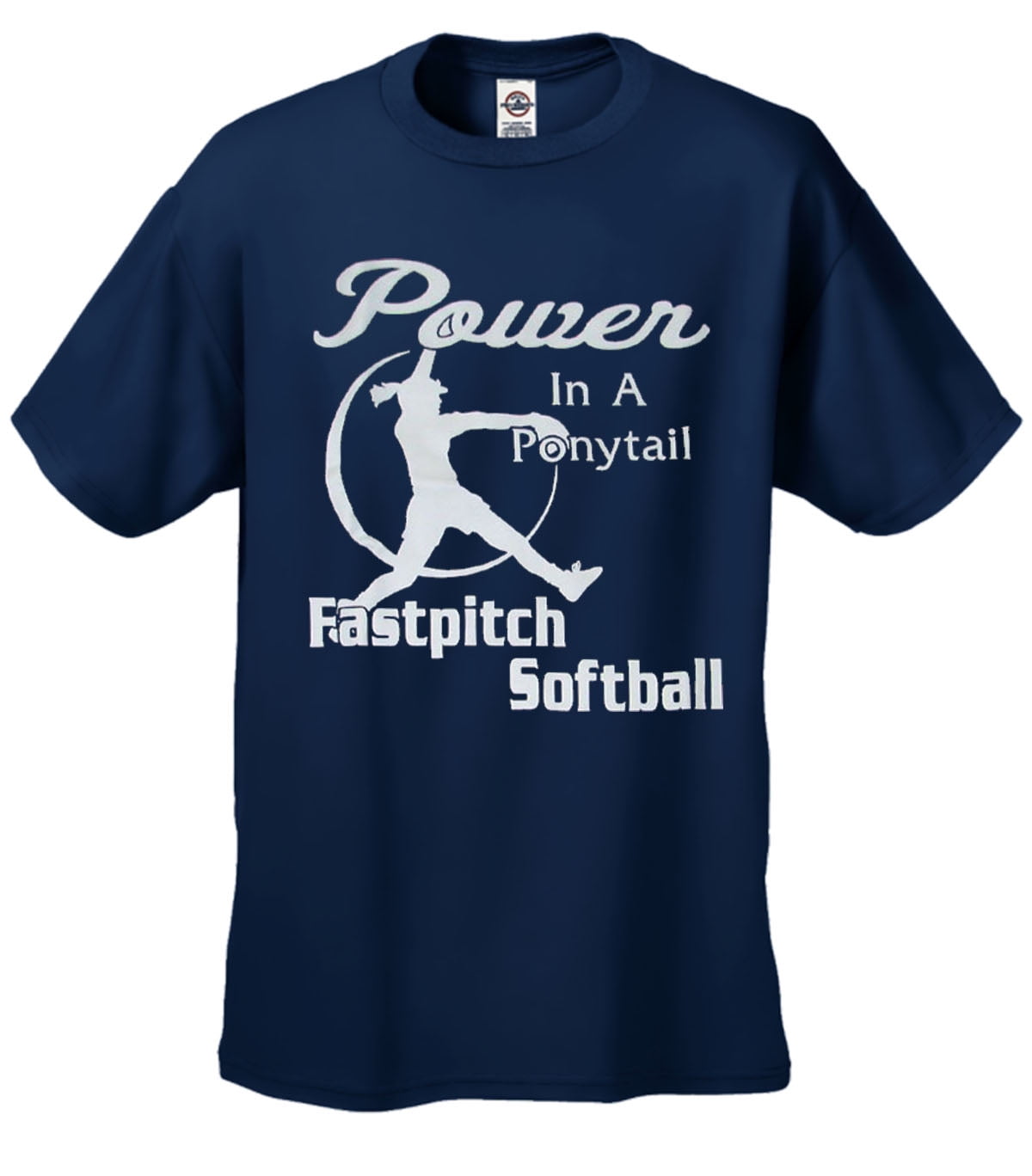 Softball T-shirt Power in A Ponytail Fastpitch Fast Pitch Pitcher ...