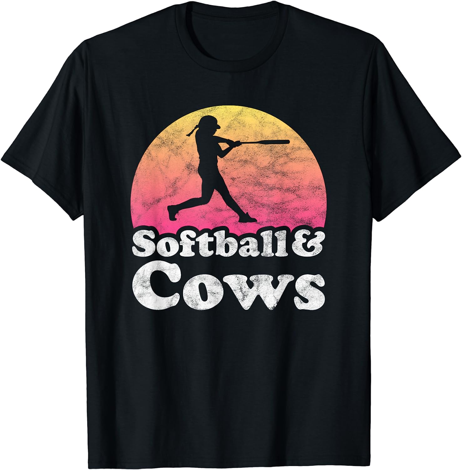 Softball and Cows Women or Girls Cow T-Shirt - Walmart.com