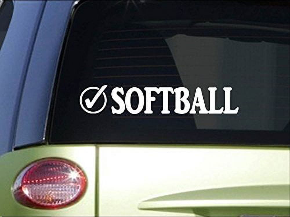Softball check *I005* 8" Sticker decal fastpitch glove plate pitcher ...