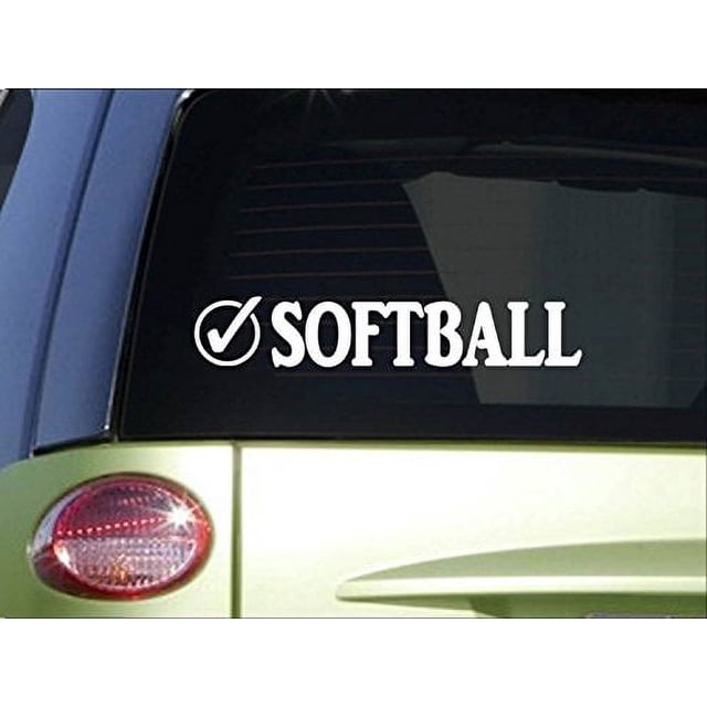 Softball check *I005* 8" Sticker decal fastpitch glove plate pitcher ...
