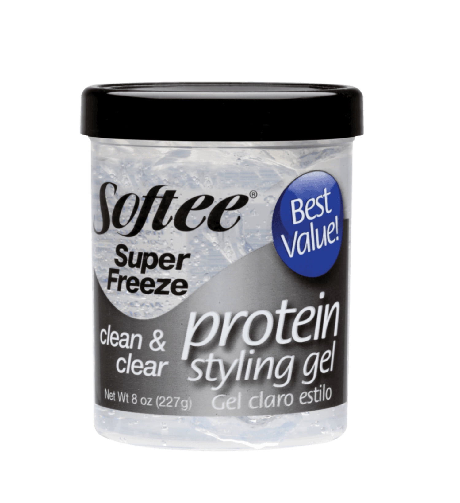 Softee Super Freeze Clean Clear Protein Styling Gel, 8 oz - Walmart.com