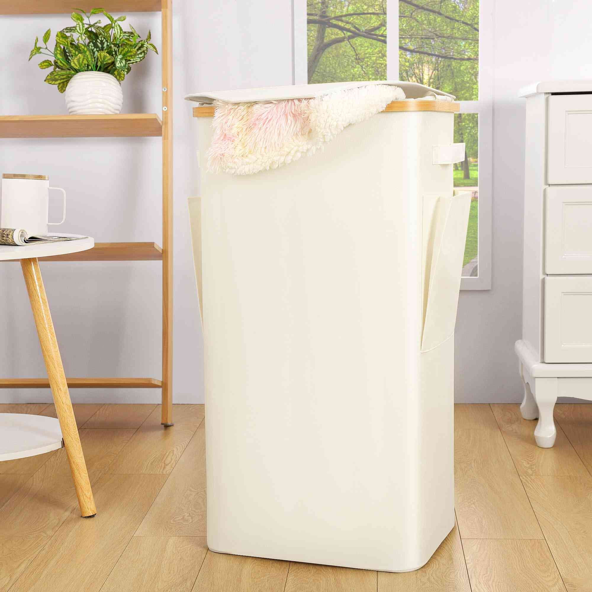 Softlife Folding & Detachable 100L Laundry Hamper with Lid and Bag Easy ...