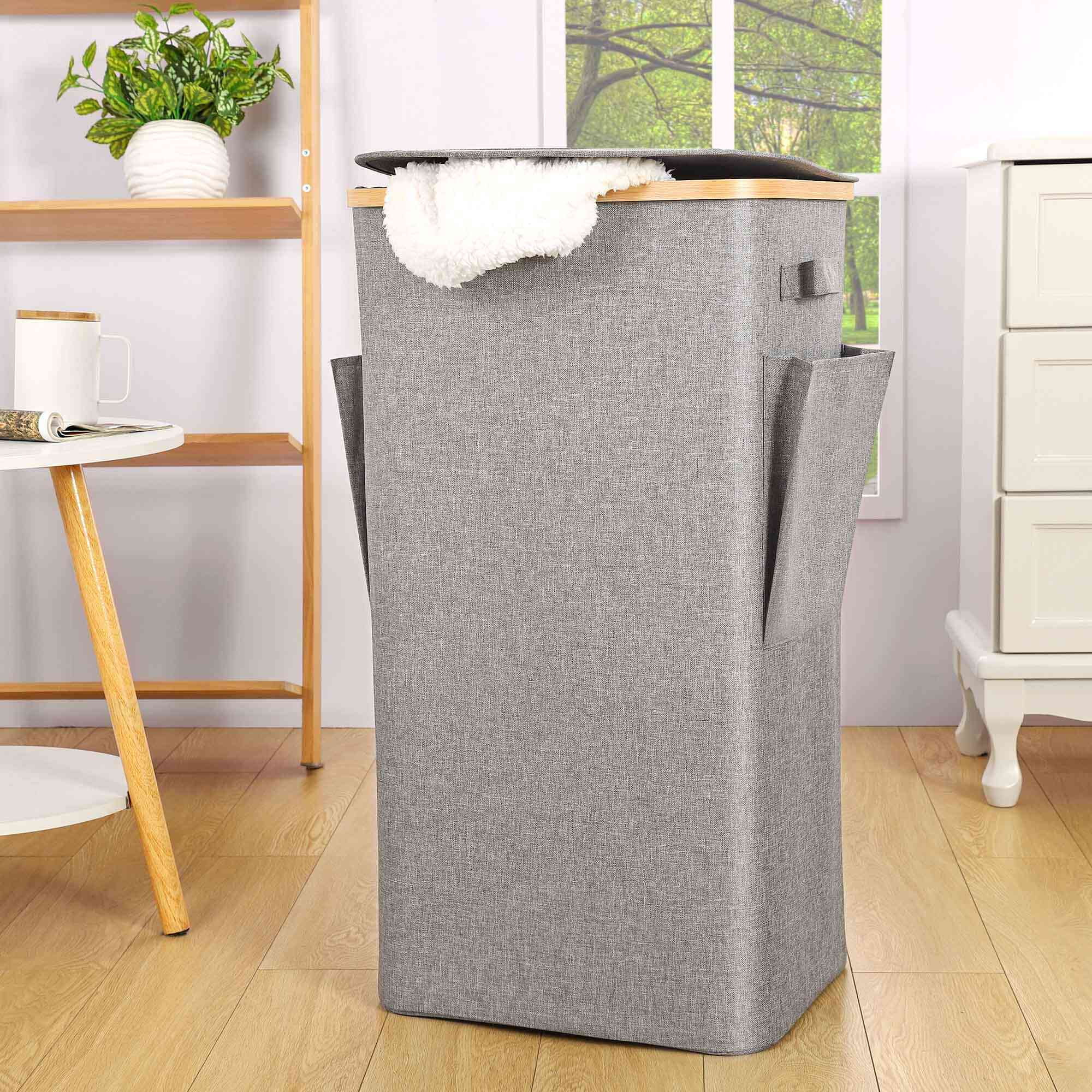 Softlife Folding & Detachable 100L Laundry Hamper with Lid and Bag Easy ...