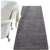 "Softlife Chenille Absorbent Gray Floor Plush Carpet, Quick Dry, Luxury ...