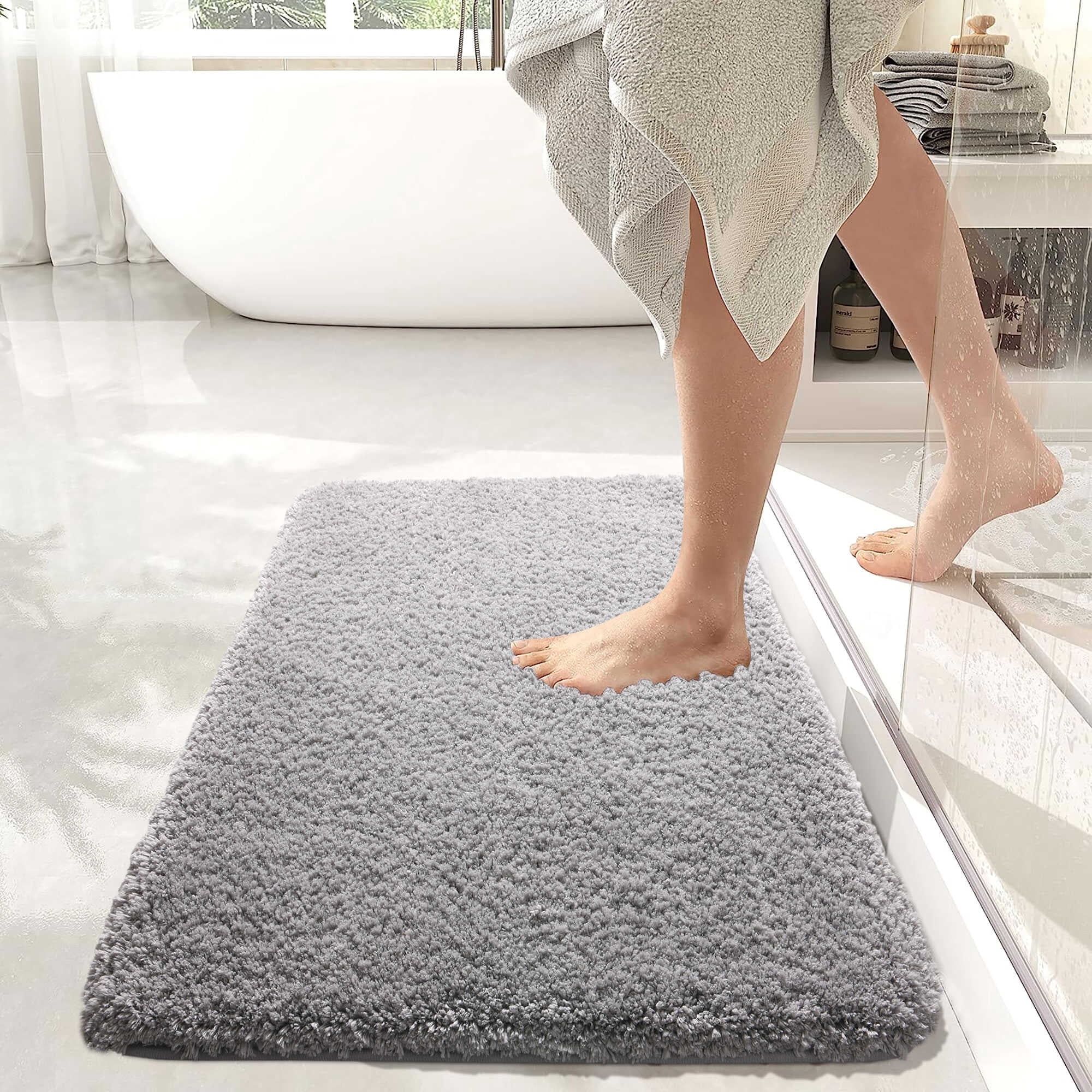 Softlife Machine Washable Microfiber Bathroom Mat Non Slip Bath Mat for ...