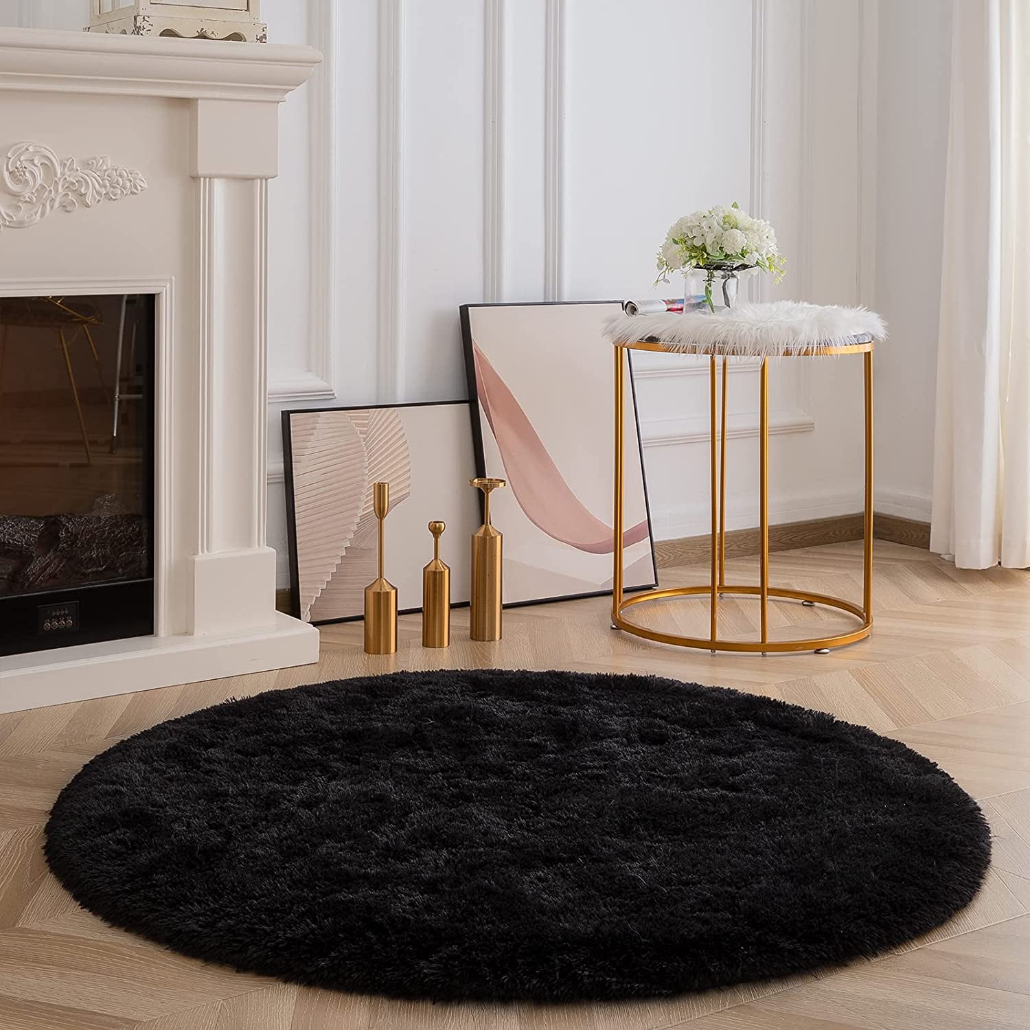 Softlife Soft Round Shaggy Rug,Fluffy Circle Rug for Boys Girls,Fuzzy ...