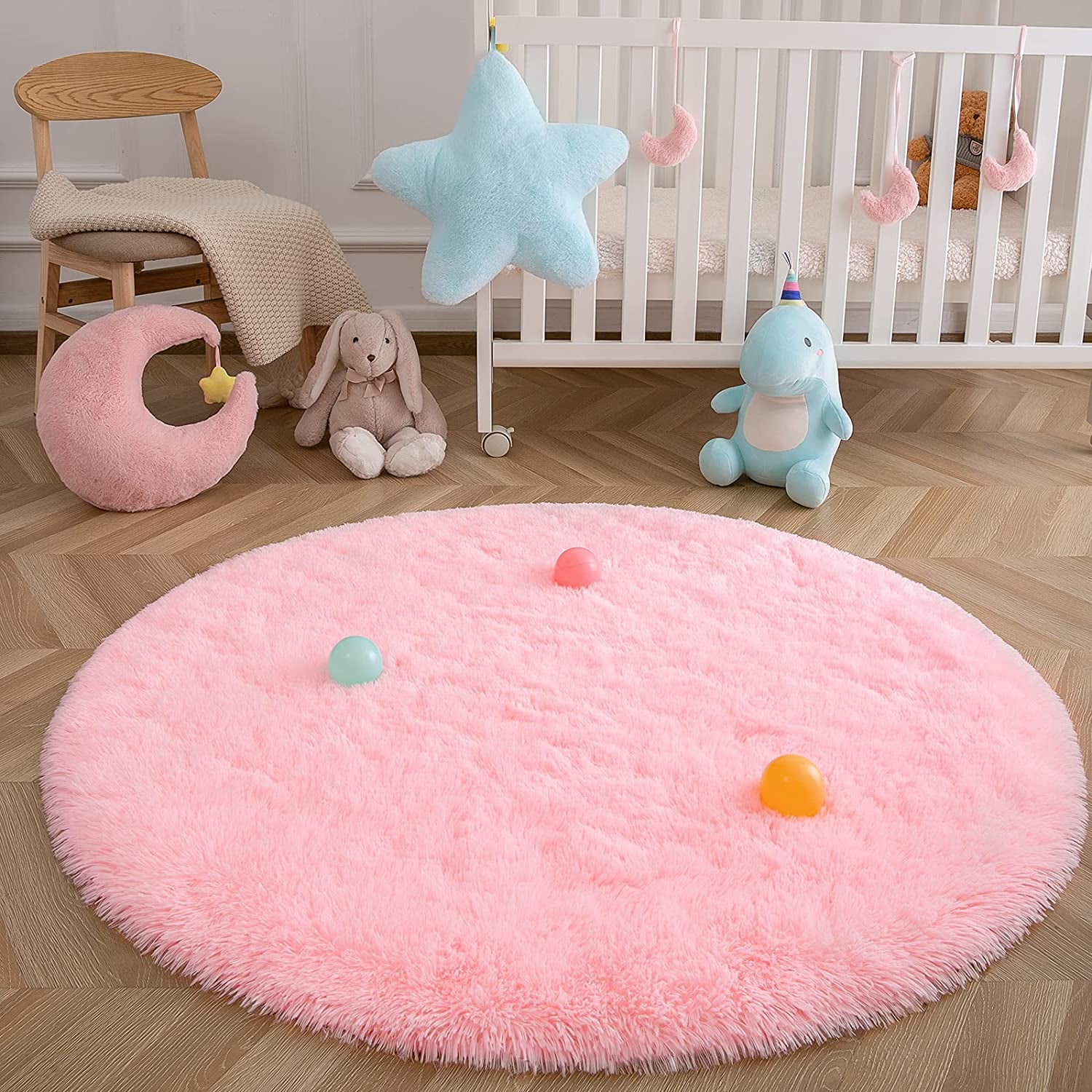 Softlife Soft Round Shaggy Rug,Fluffy Circle Rug for Boys Girls,Fuzzy ...