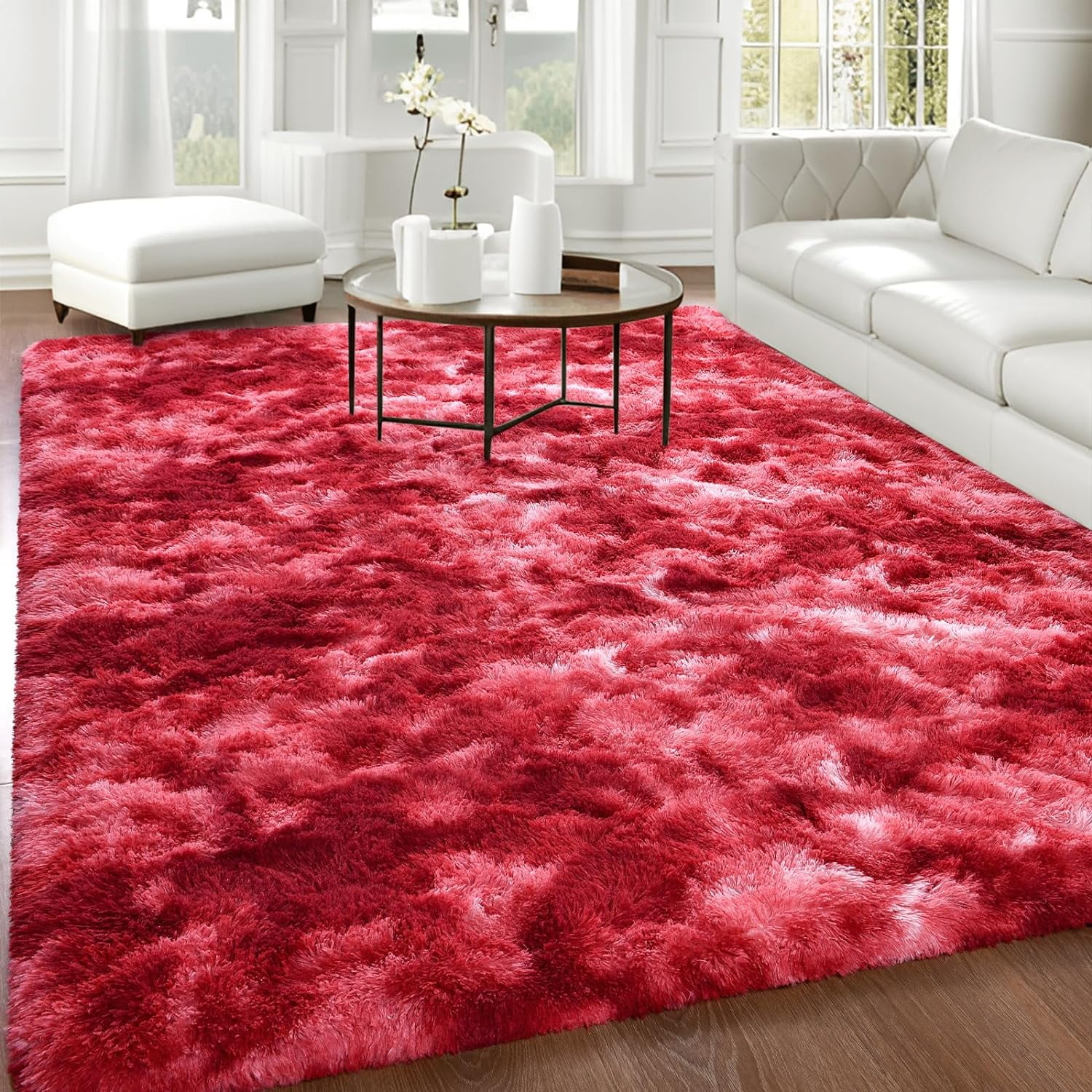 Softlife Super Soft Plush Tie Dye Velvet Rugs for Home Decor,Fluffy ...