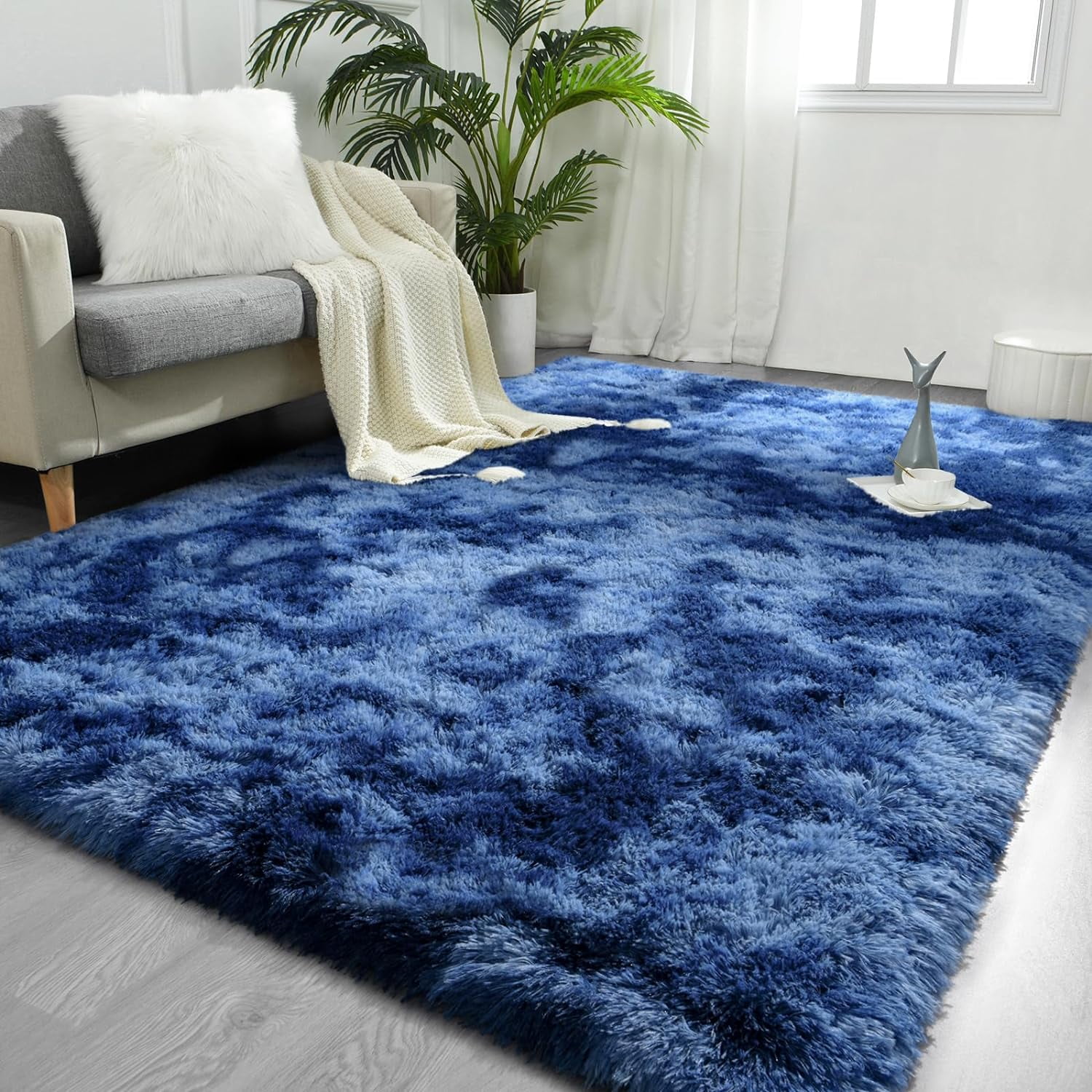 Softlife Super Soft Plush Tie Dye Velvet Rugs for Home Decor,Fluffy ...