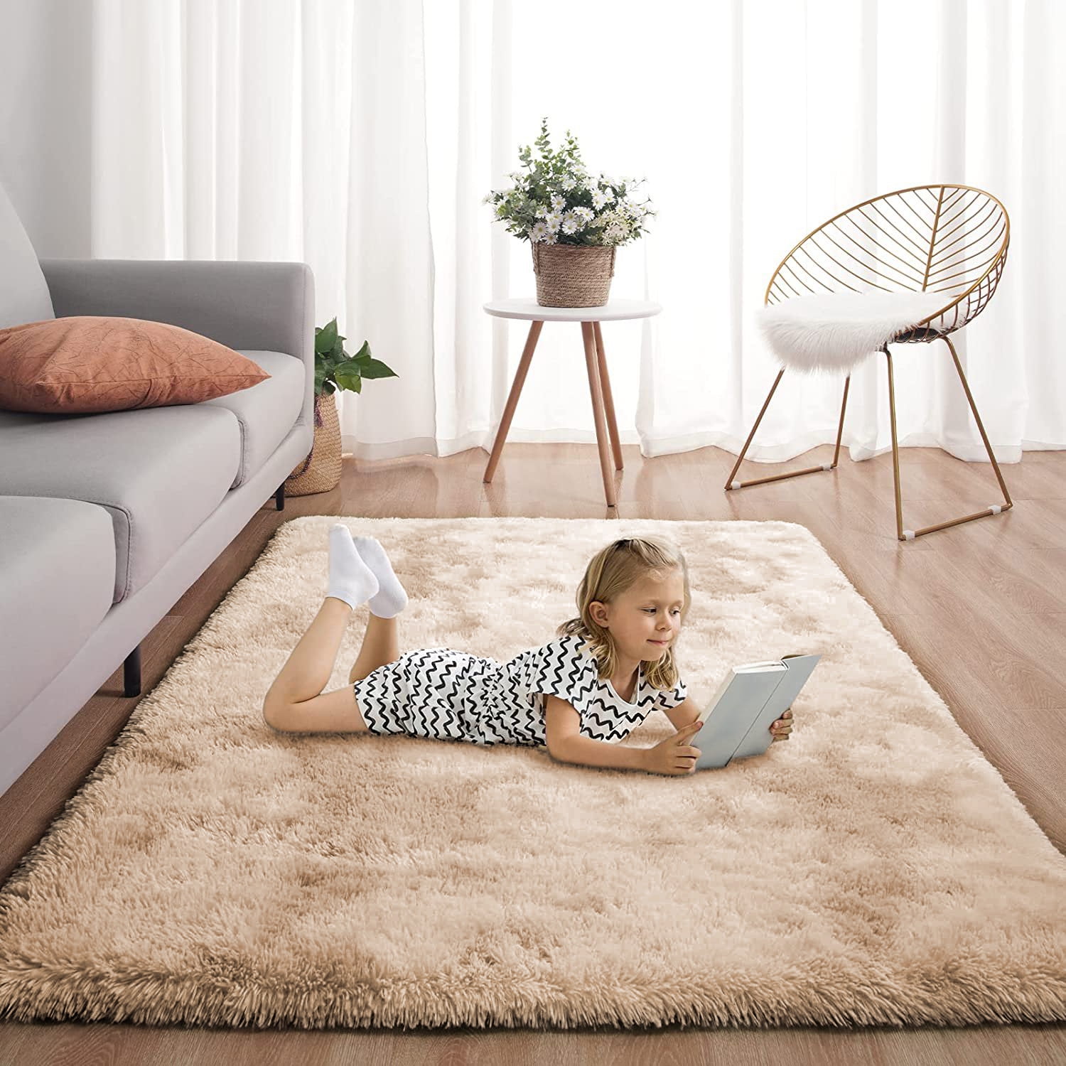 Softlife Super Soft Plush Tie Dye Velvet Rugs for Home Decor,Fluffy ...