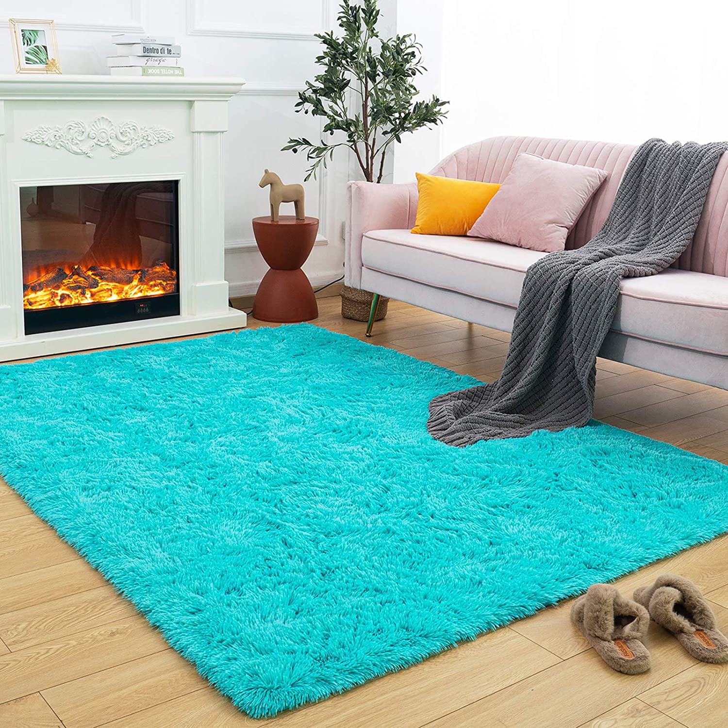 Softlife Full Area Fuzzy Nursery Rug, Super Soft Velvet Carpet for ...