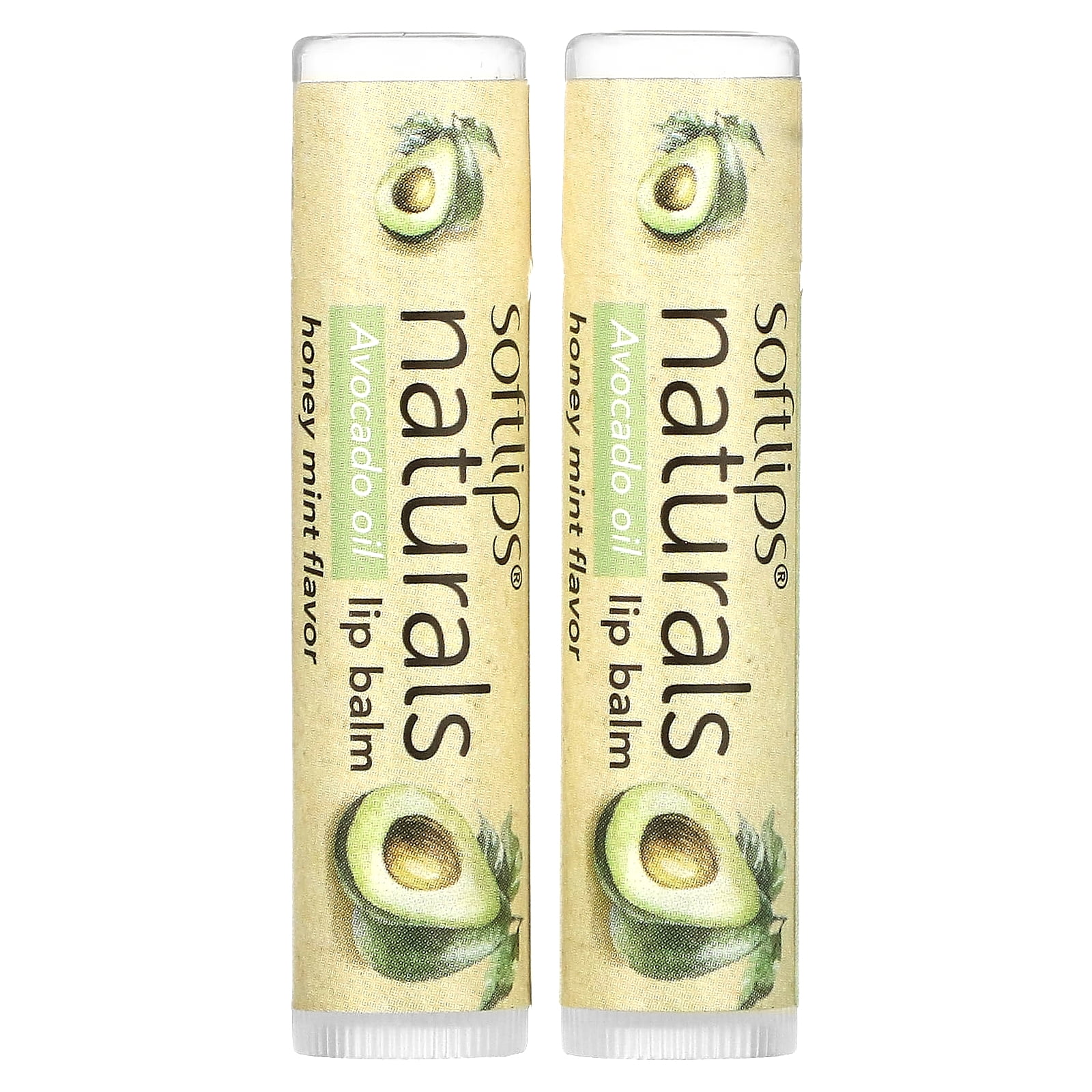 Softlips Naturals Lip Balm, Honey Mint, 2 Sticks, 0.15 oz (4.2 g) Each ...