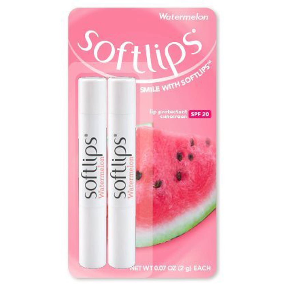 Softlips Lip Balm, SPF 20, Sun Protection, for Chapped Lips, Watermelon ...