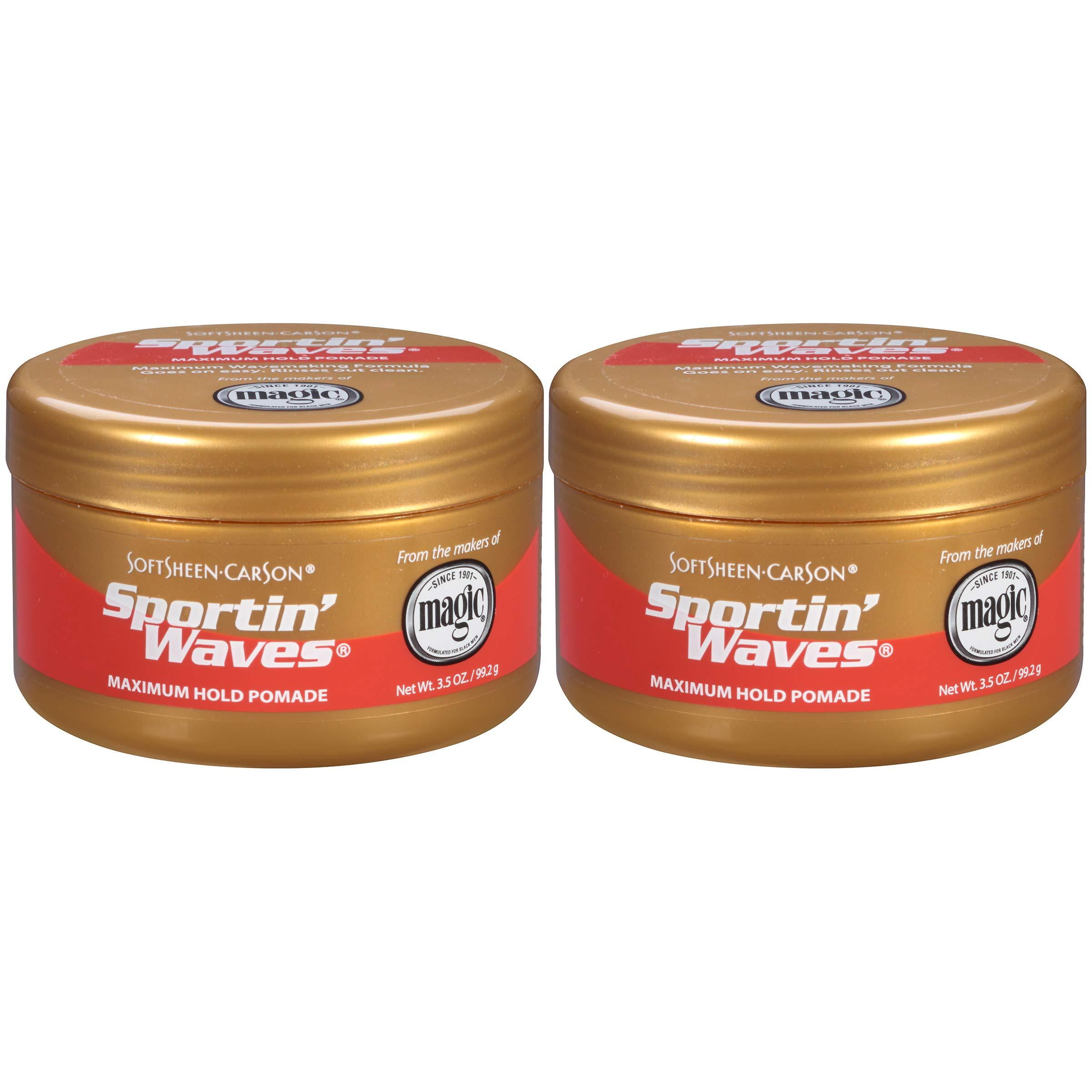 Softsheen Carson Sportin' Waves Maximum Hold Pomade, 2 Count - Walmart.com