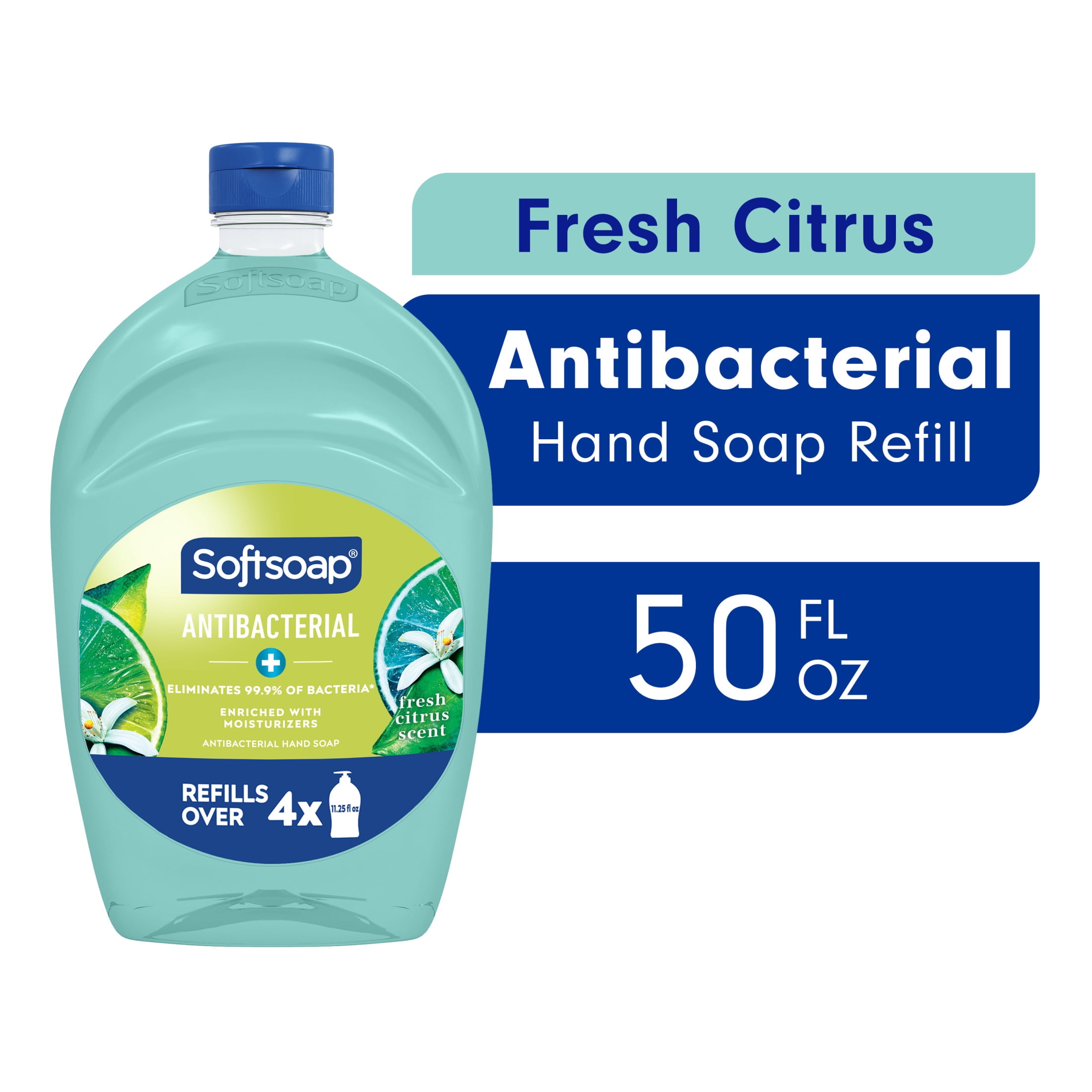 Softsoap Antibacterial Liquid Hand Soap Refill, Fresh Citrus - 50oz ...
